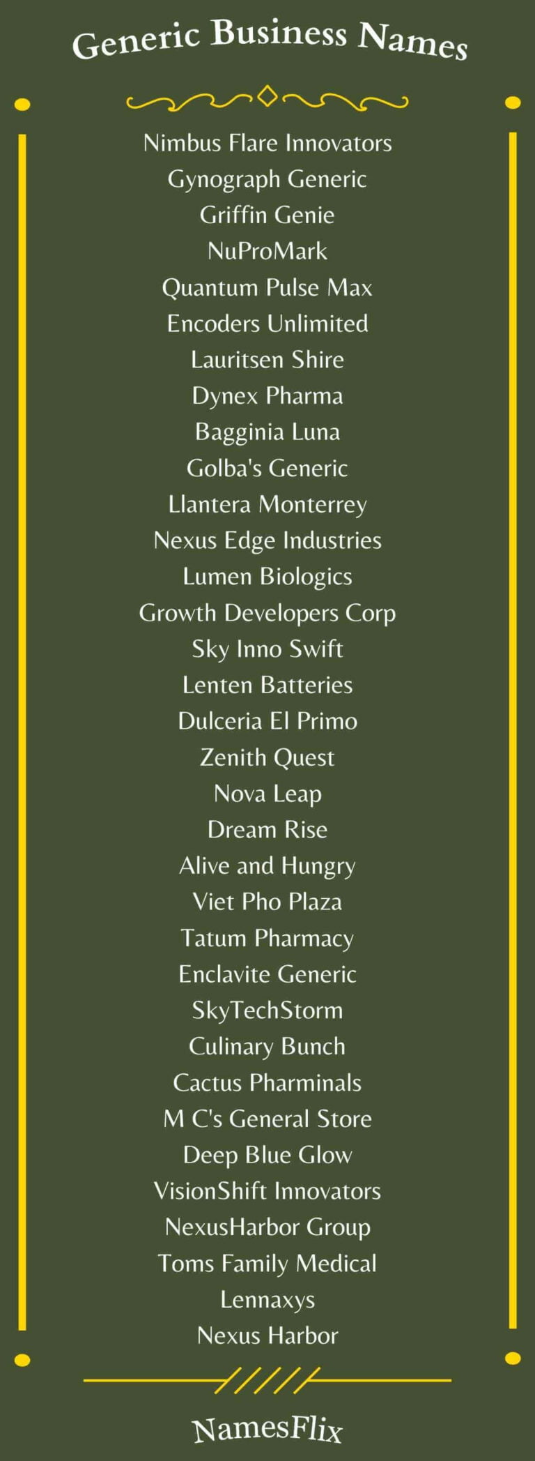 900+ Generic Business Names That'll Leave You Smiling