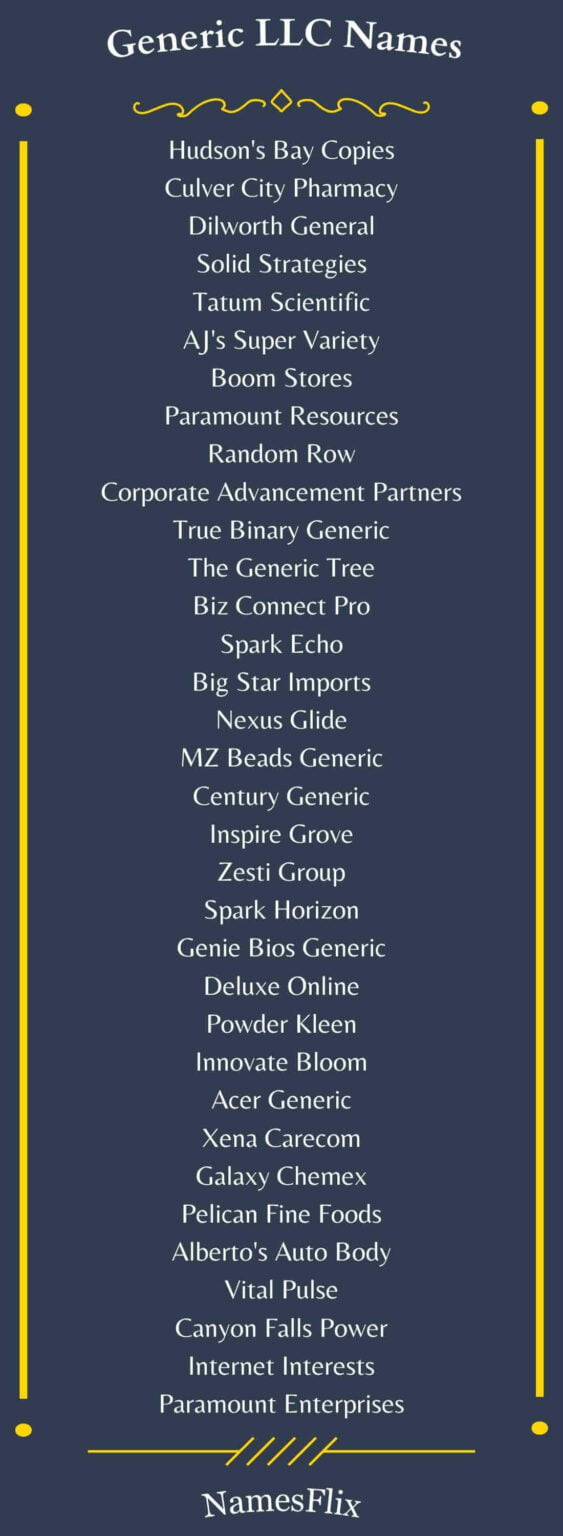 900+ Generic Business Names That'll Leave You Smiling