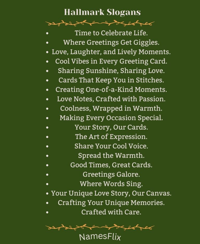 610+ Hallmark Slogans That Spread Joy and Inspiration Worldwide