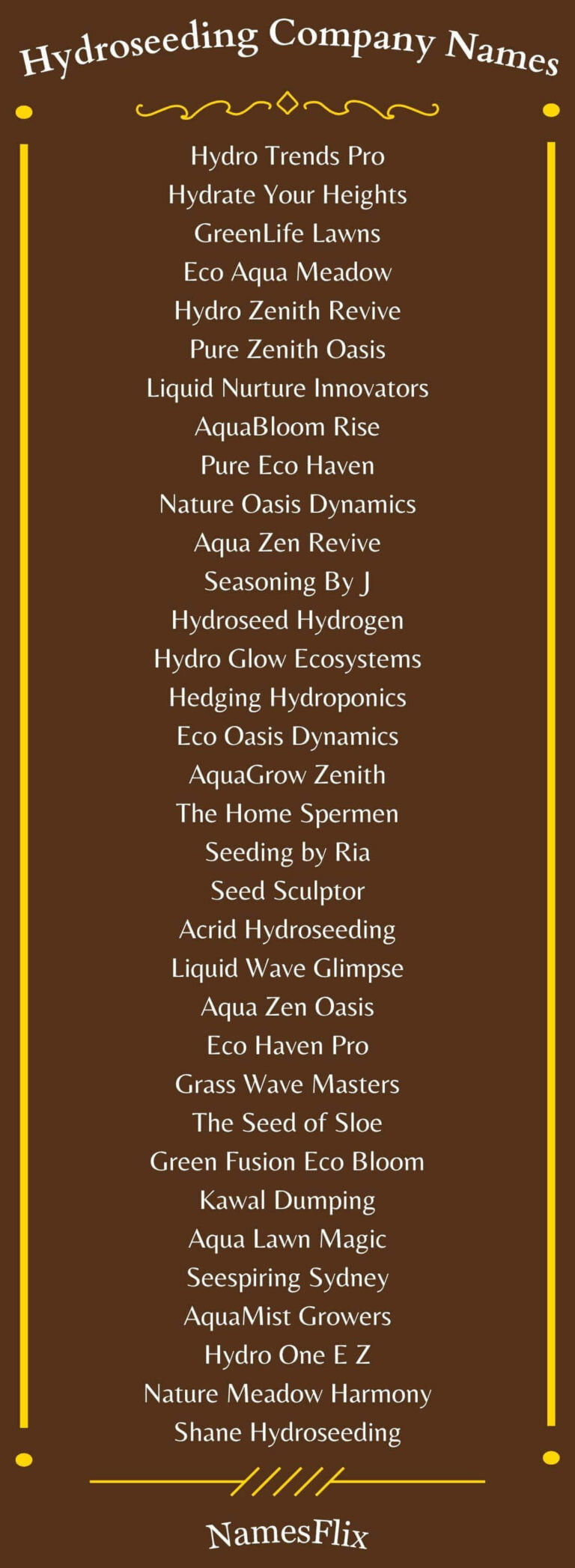 1050+ Hydroseeding Company Names That'll Sprout Your Dreams