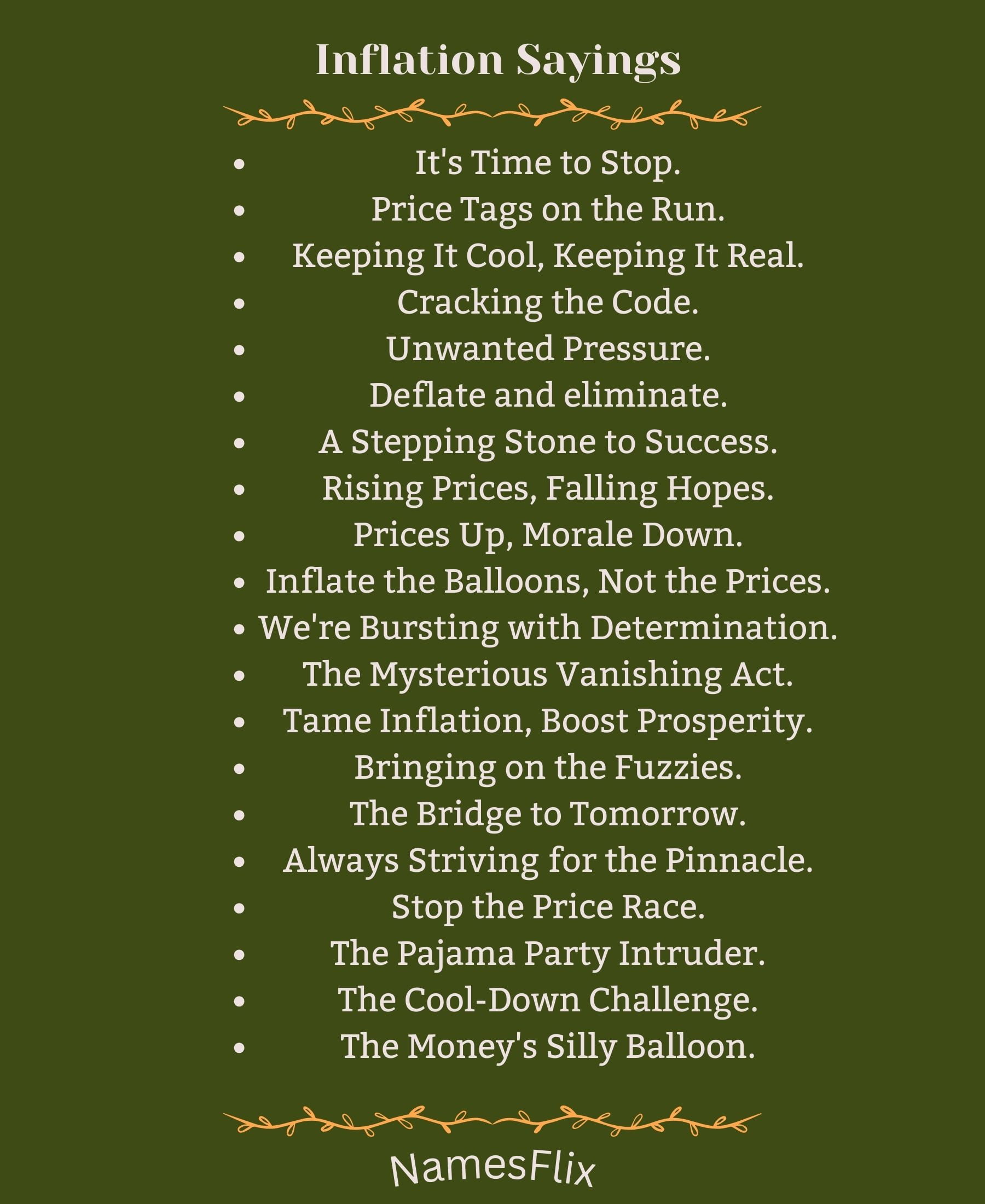 685+ Inflation Slogans For Protecting Your Purchasing Power