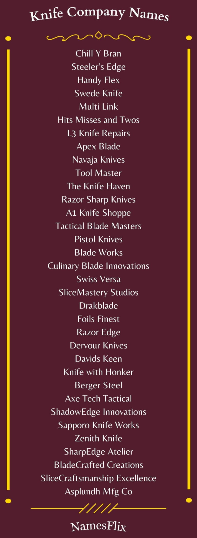 1000+ Knife Company Names Ideas to Carve Your Path