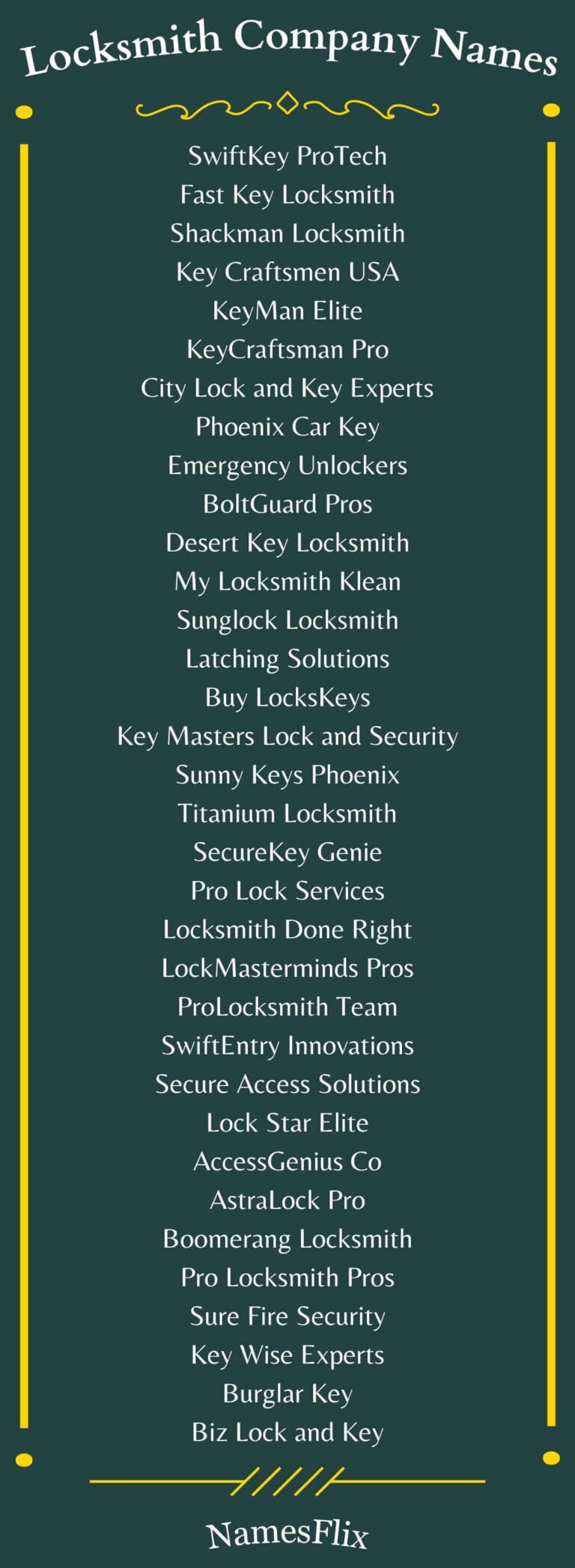 1250+ Locksmith Company Names Ideas That Will Do the Trick