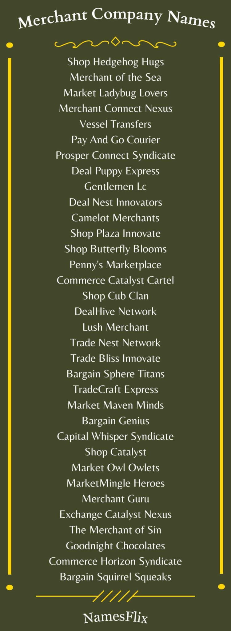 1000+ Merchant Company Names That Set the Bar High