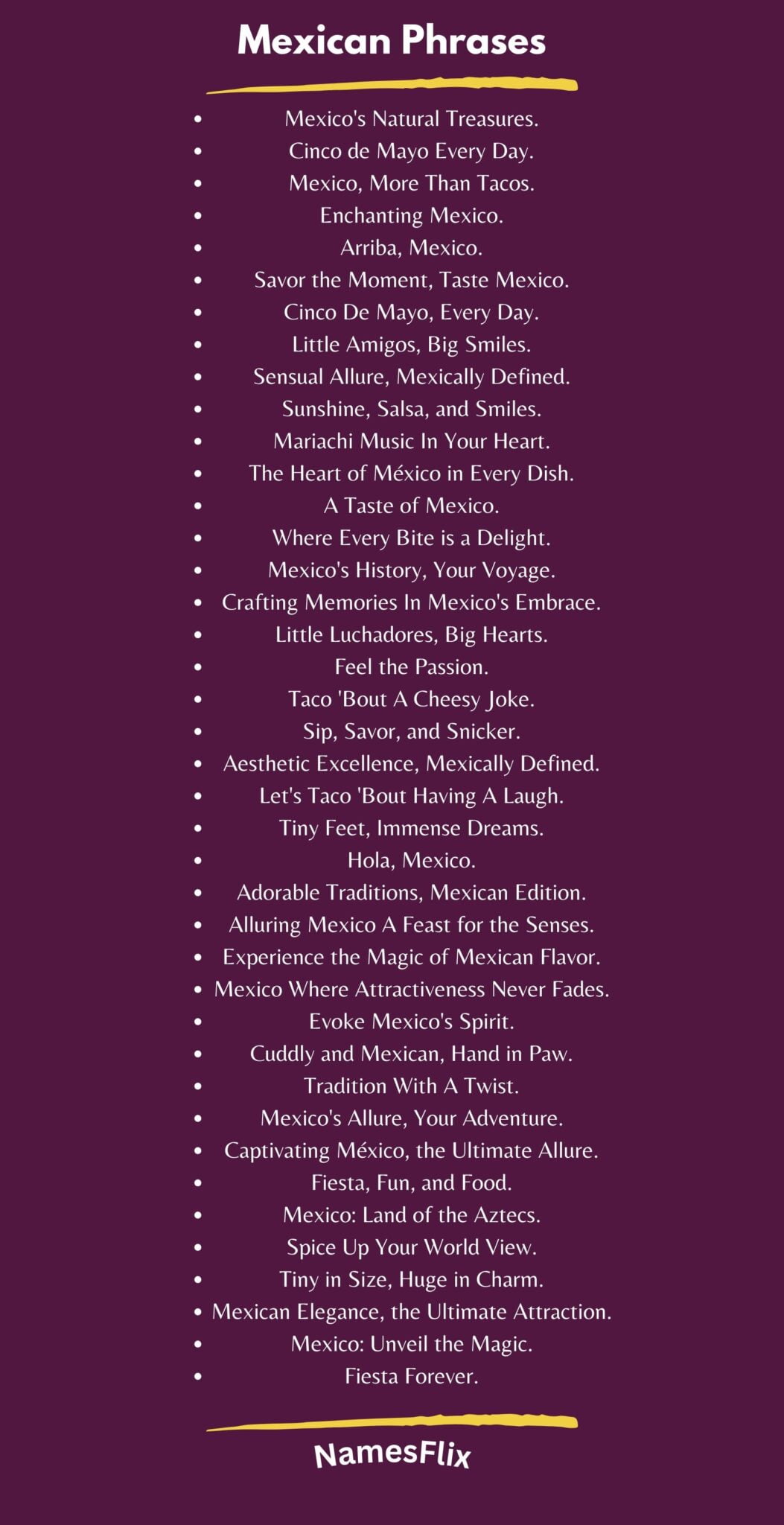 725+ Best Mexican Slogans, Sayings & Taglines Ideas