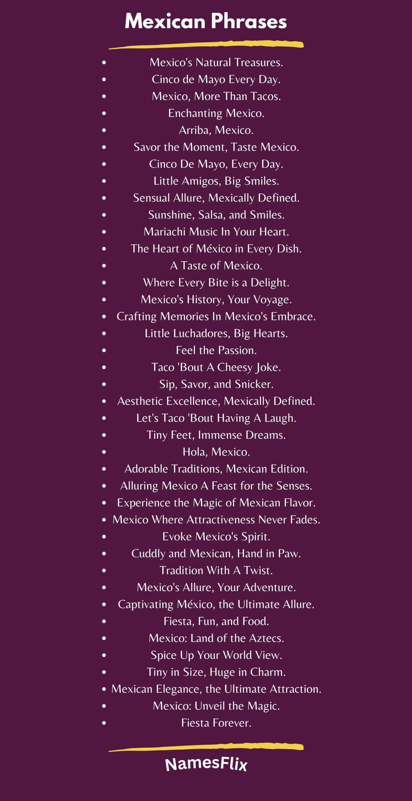 725+ Best Mexican Slogans, Sayings & Taglines Ideas