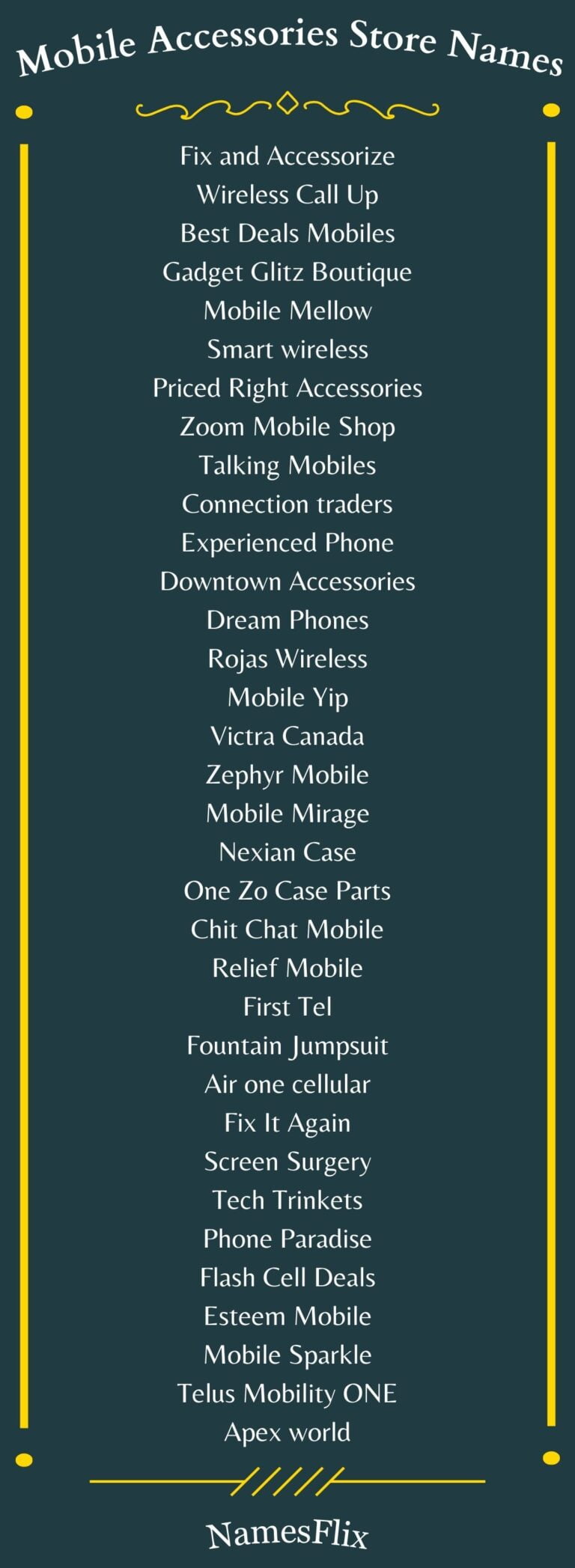 1200+ Mobile Accessories Shop Names Ideas and Suggestions