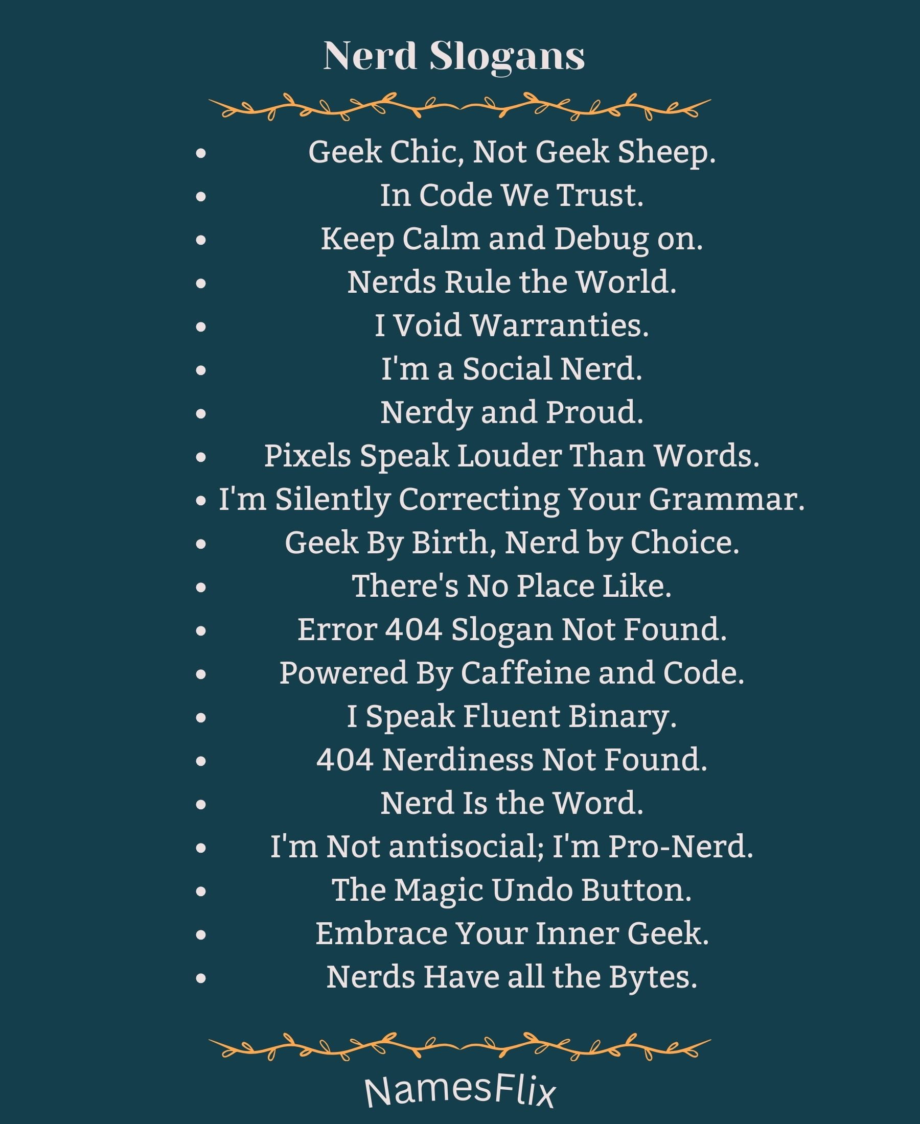 610+ Best Nerd Slogans, Sayings And Taglines Ideas