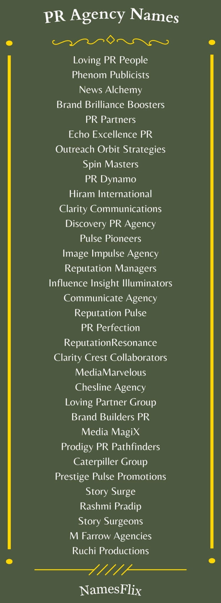 1000+ PR Agency Names Ideas That Rise Public Relations