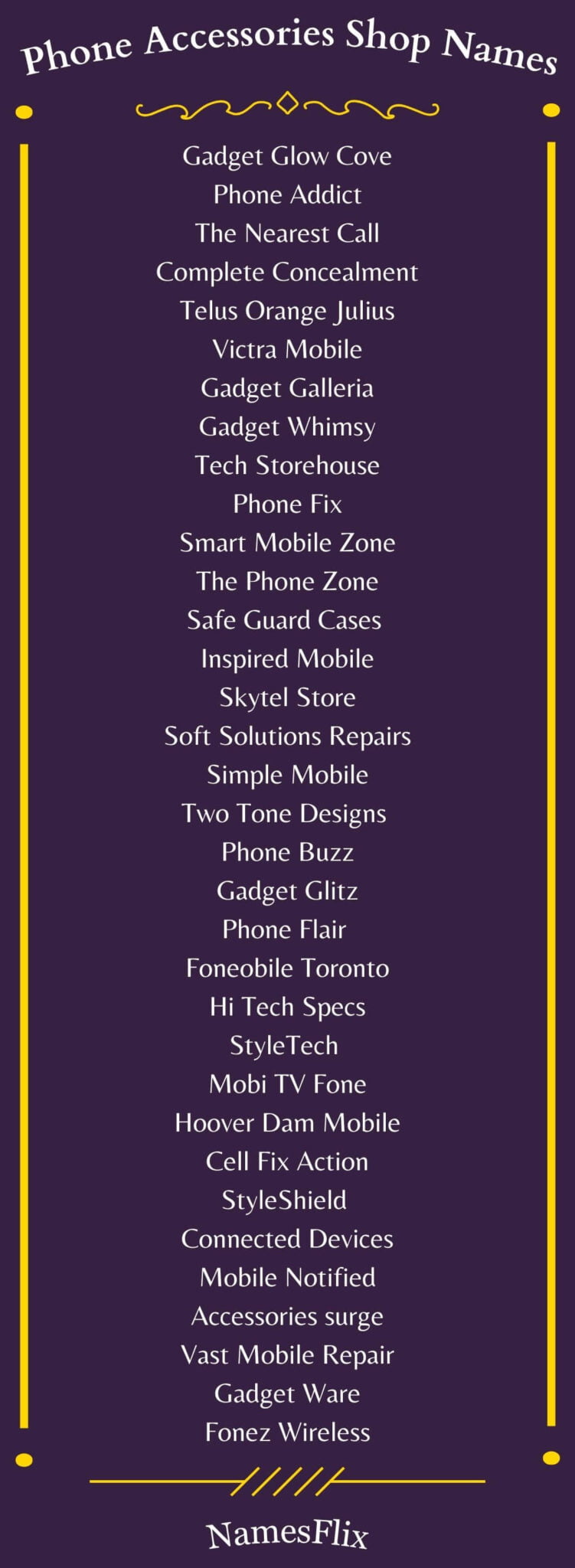 1200+ Mobile Accessories Shop Names Ideas and Suggestions