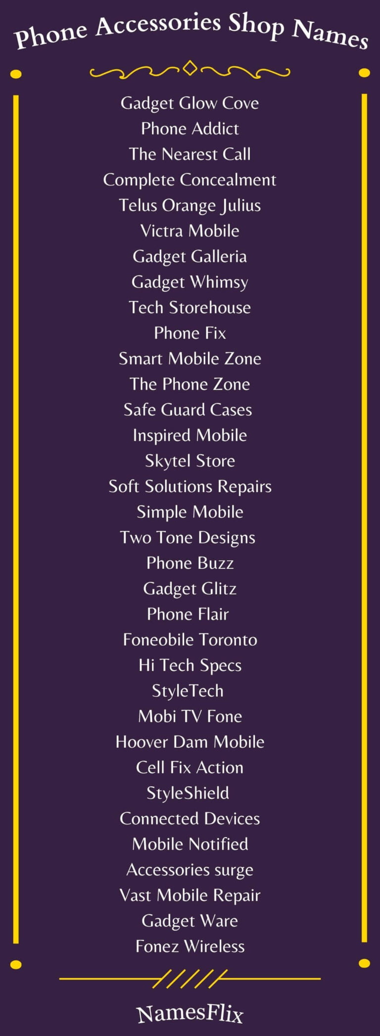 1200+ Mobile Accessories Shop Names Ideas and Suggestions