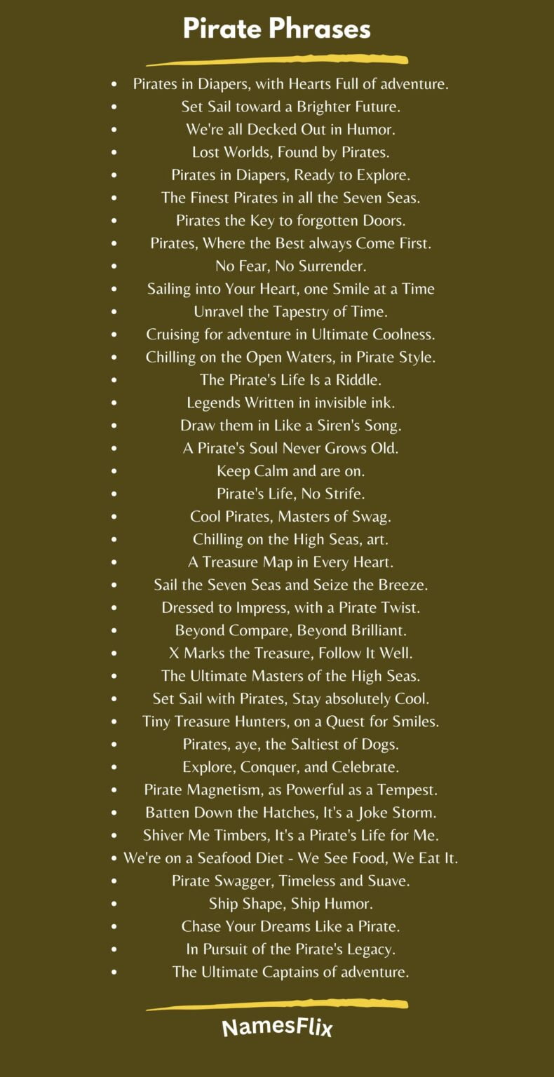 795+ Best Pirate Slogans, Sayings and Taglines Ideas