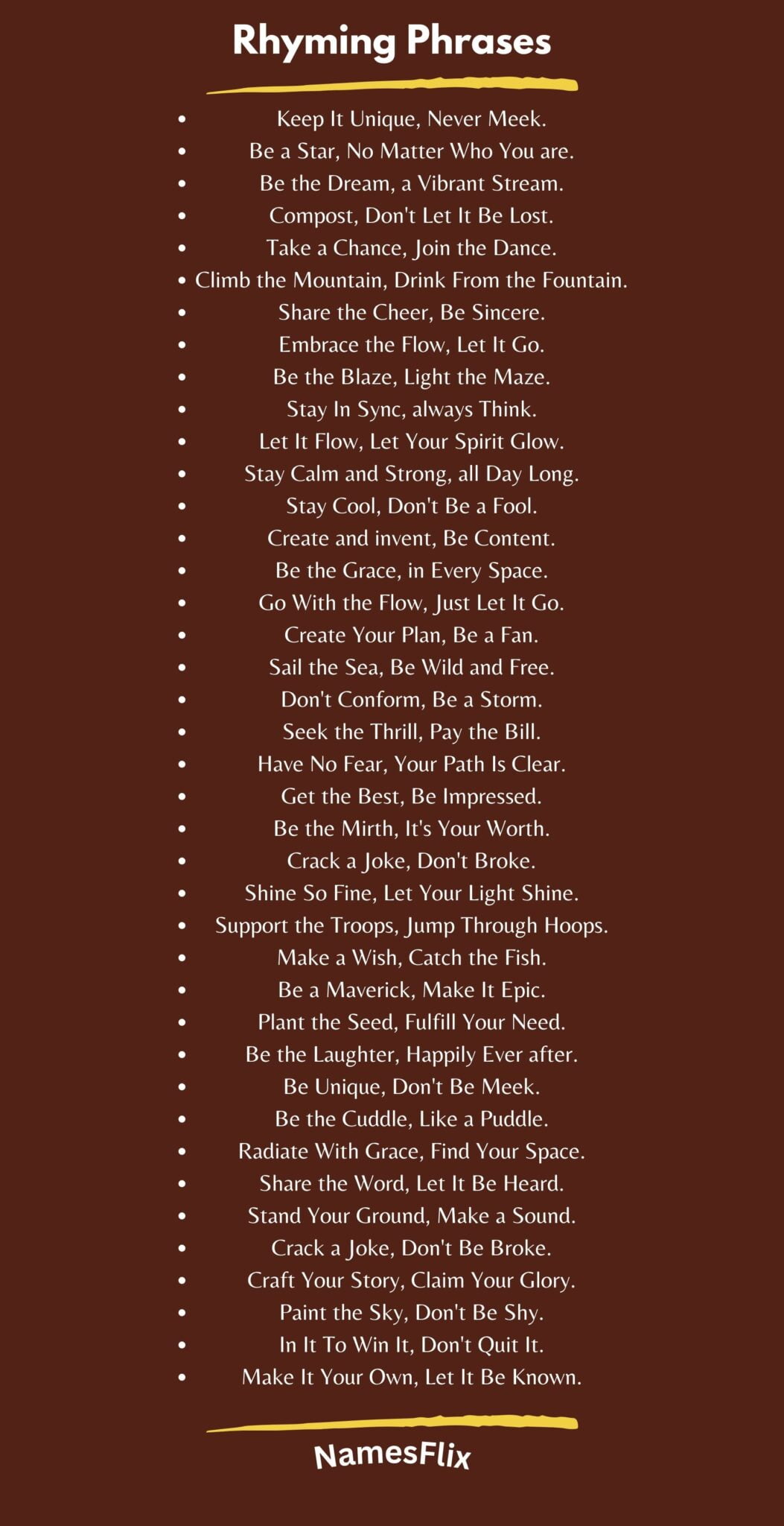 675+ Best Rhyming Slogans ,Sayings & Taglines Ideas