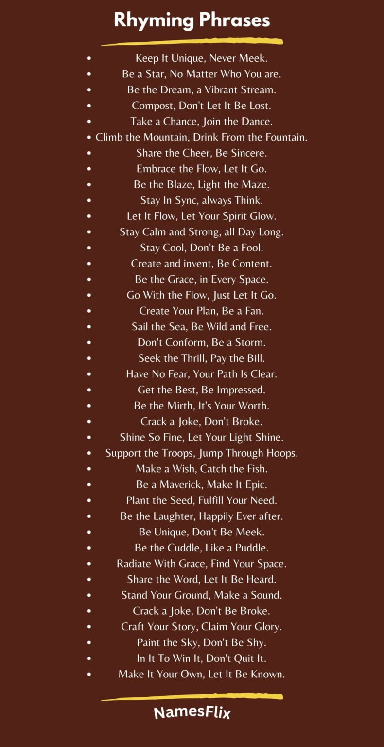 675+ Best Rhyming Slogans ,Sayings & Taglines Ideas