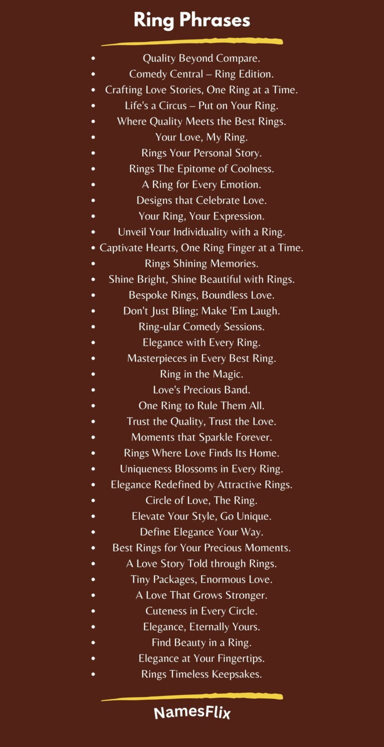 700+ Cute Ring Slogans & Taglines Ideas That Symbolize Love