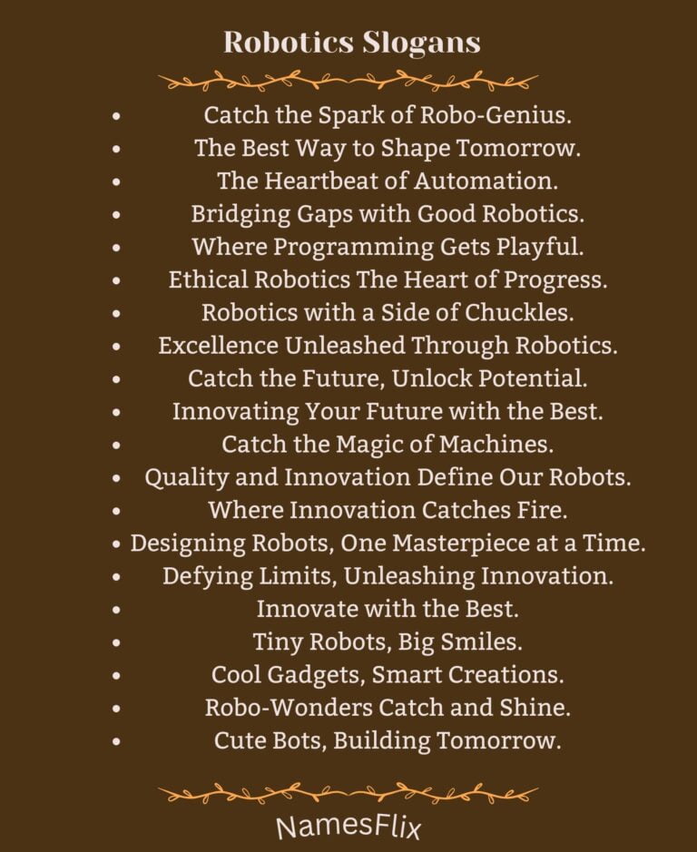 713+ Robotics Slogans, Sayings That Shaping a Smarter World