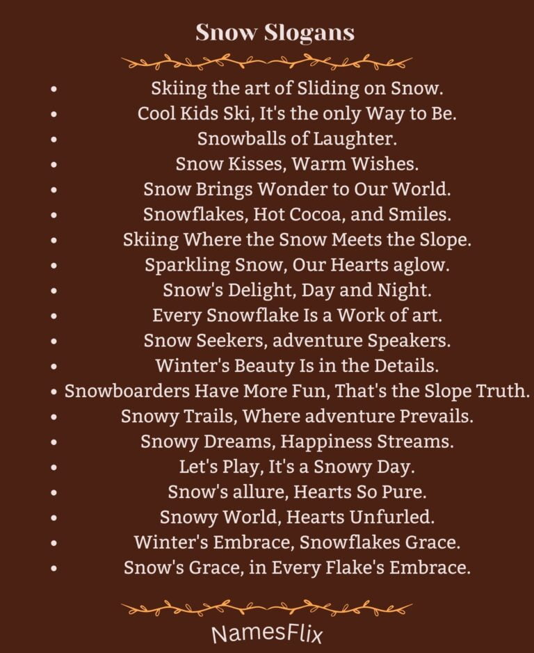 765+ Best Snow Slogans to Ignite Your Winter Spirit
