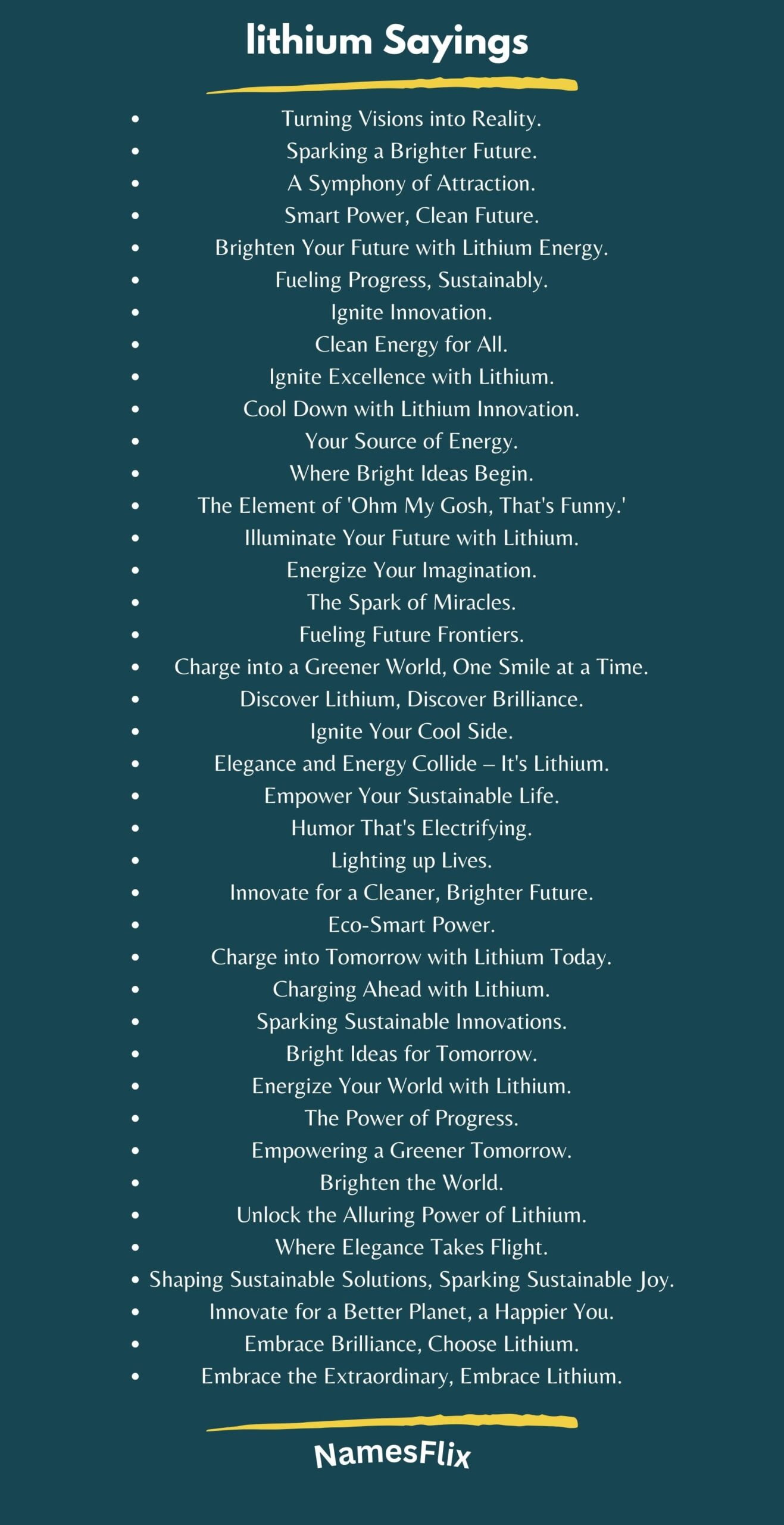 680+ Catchy Lithium Slogans, Phrases & Taglines Ideas
