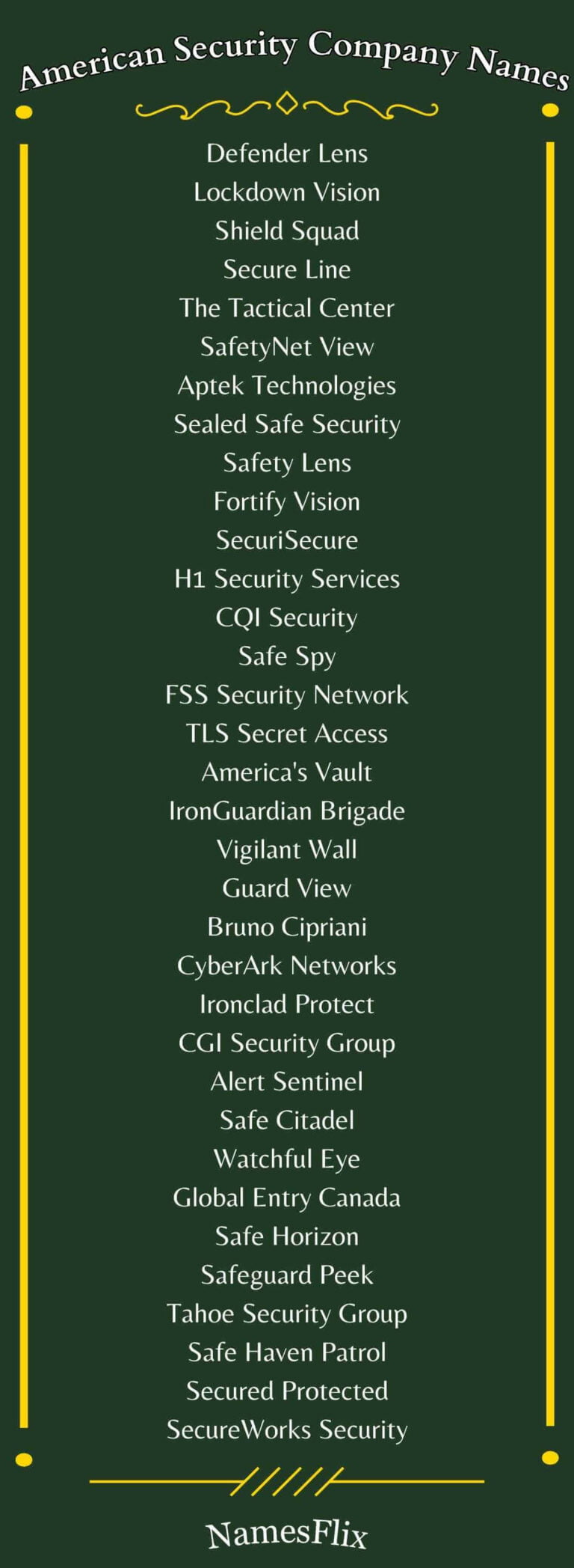 1200+ Security Company Names Ideas to Safeguard and Serve