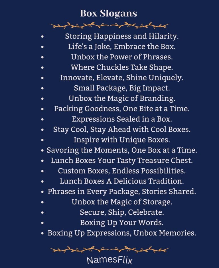 680+ Catchy Box Slogans, Phrases and Taglines Ideas