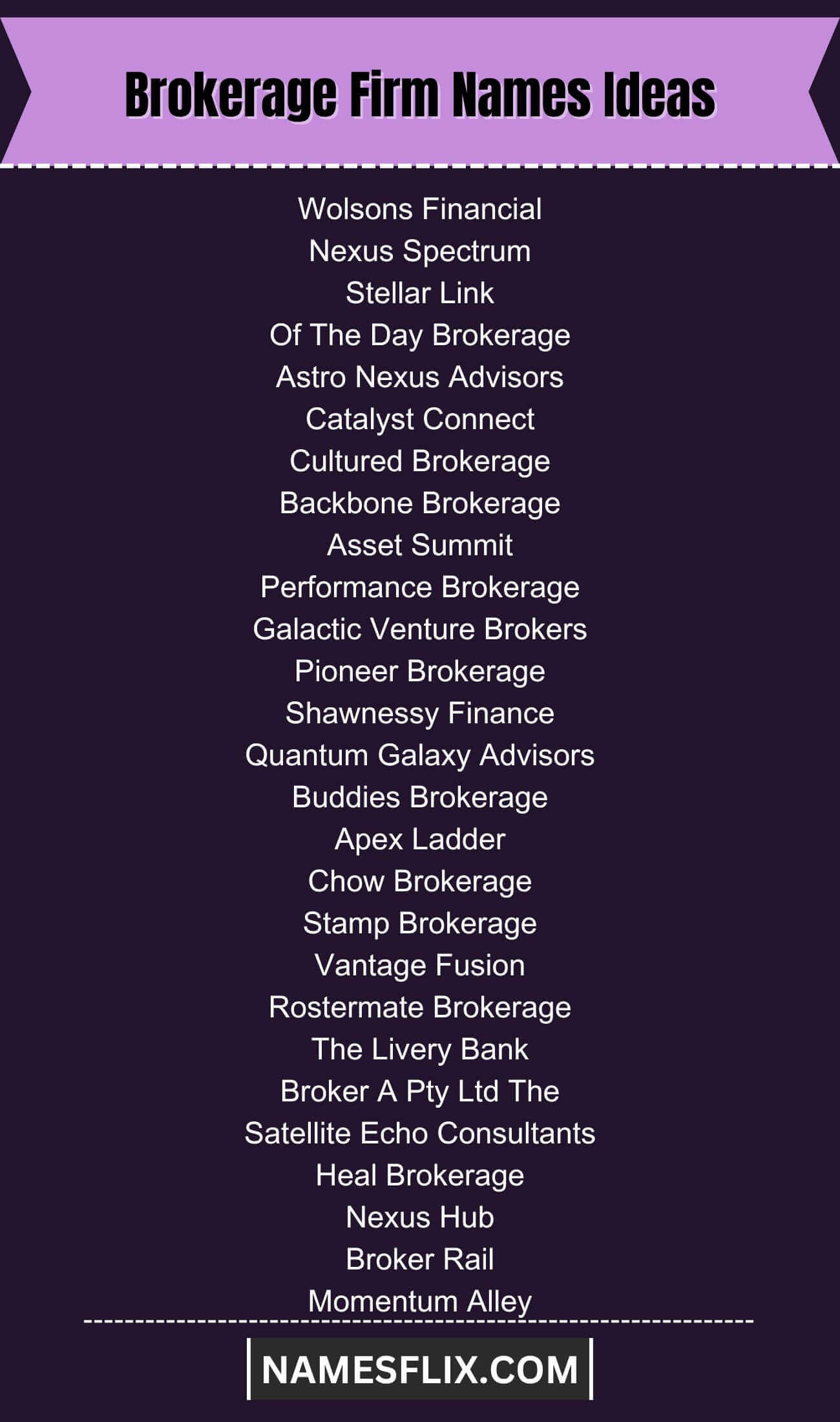 1300+ Cool Brokerage Company Names for Tomorrow's Fortune