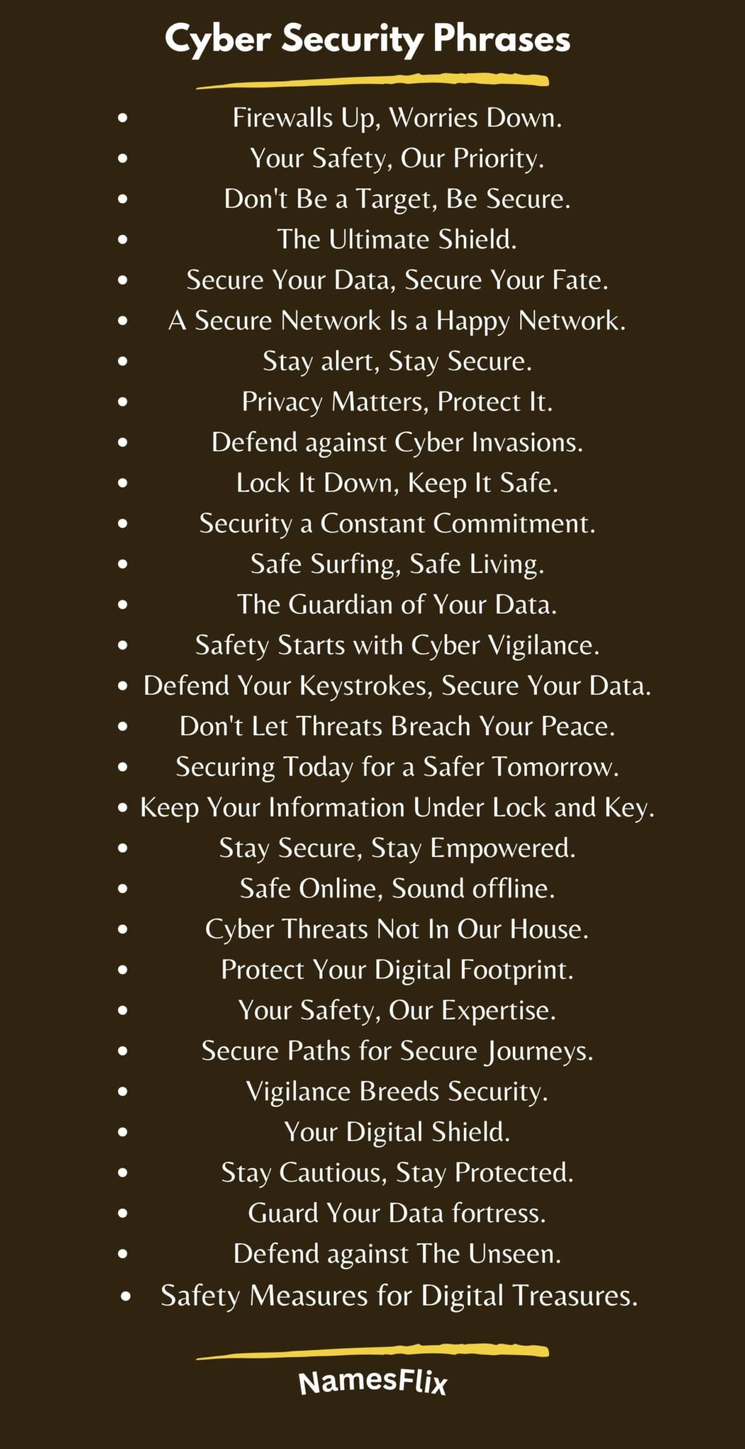 660+ Catchy Cyber Security Slogans, Sayings and Taglines Ideas