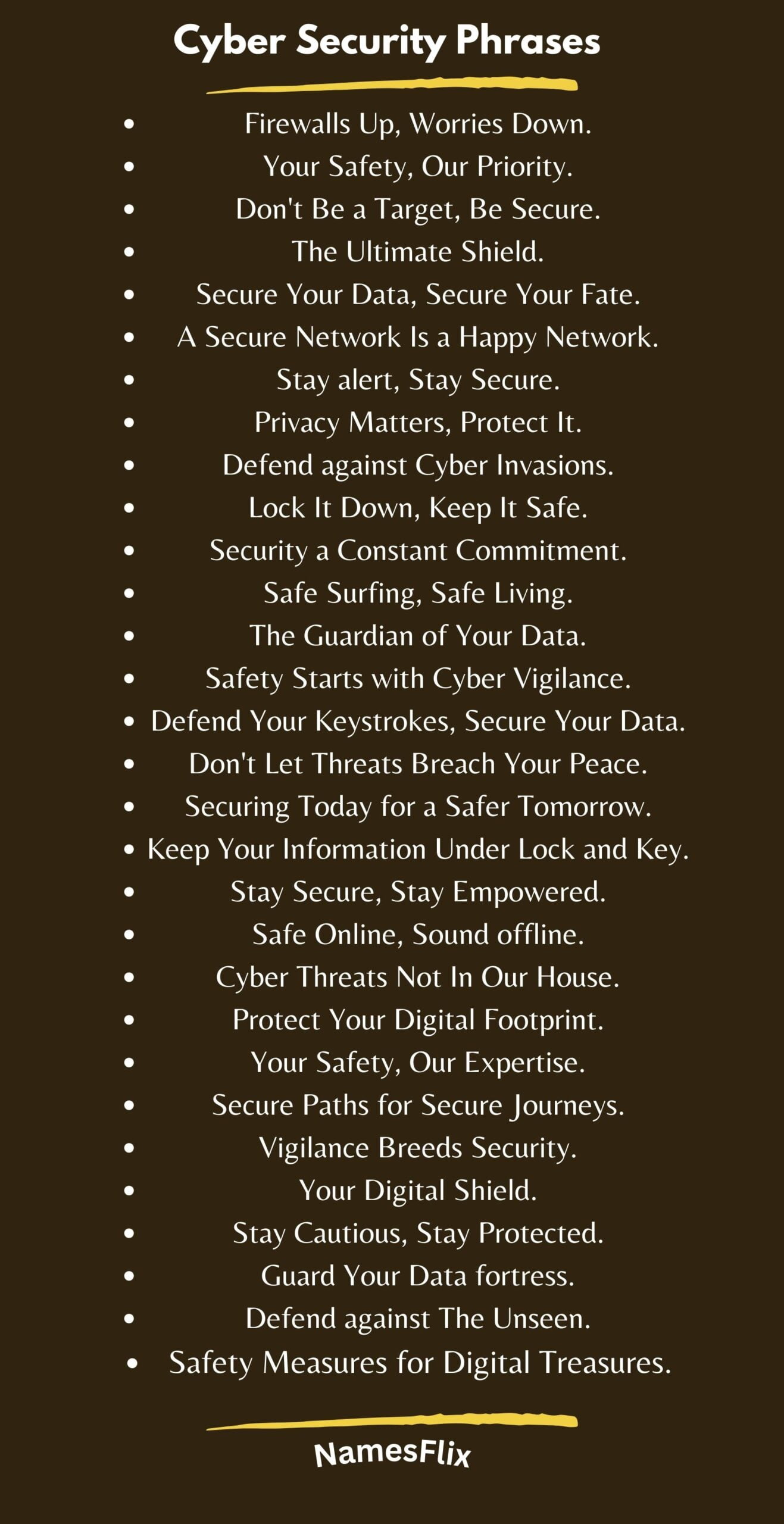 660+ Catchy Cyber Security Slogans, Sayings and Taglines Ideas