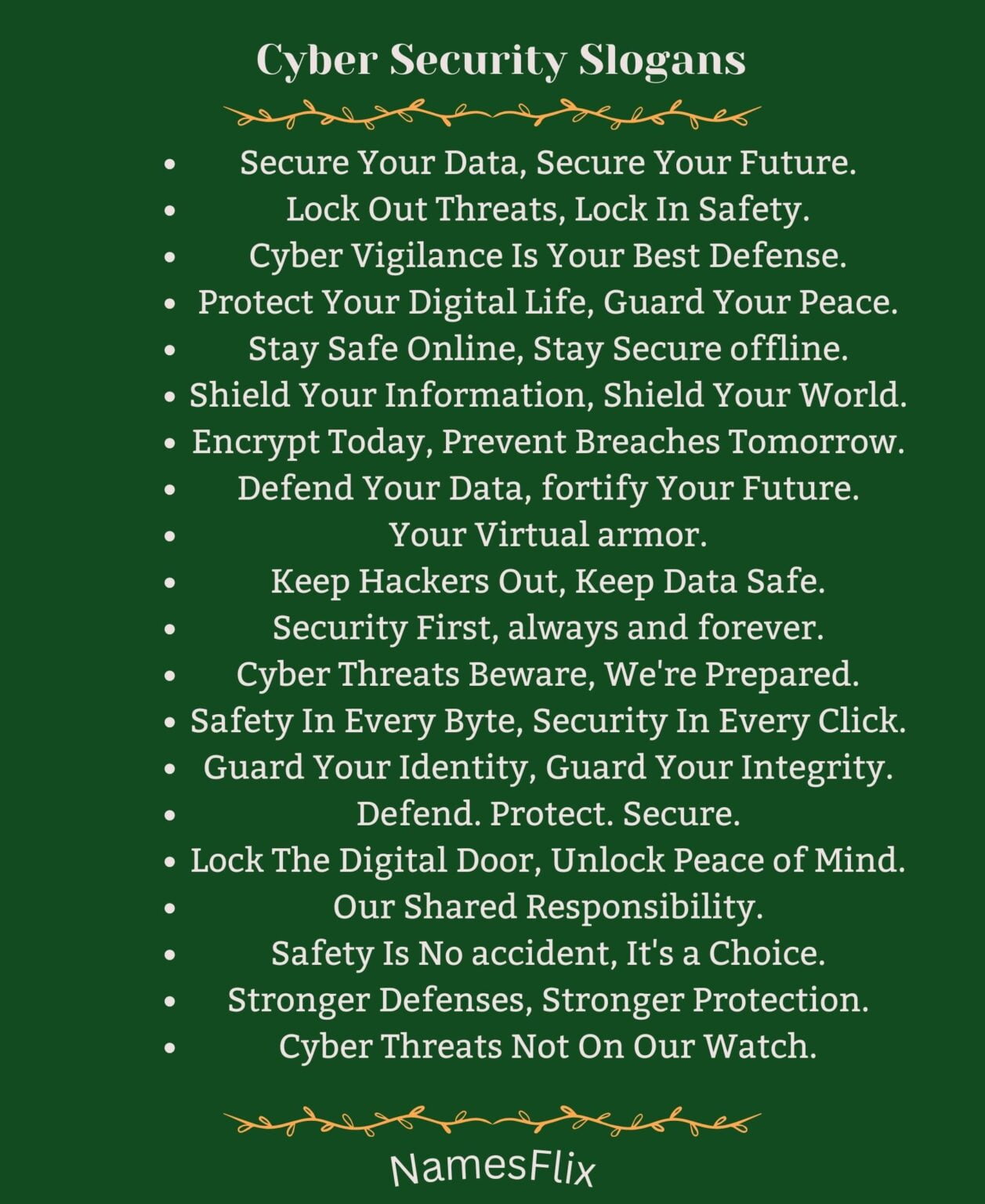 660+ Catchy Cyber Security Slogans, Sayings and Taglines Ideas