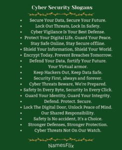 660+ Catchy Cyber Security Slogans, Sayings and Taglines Ideas