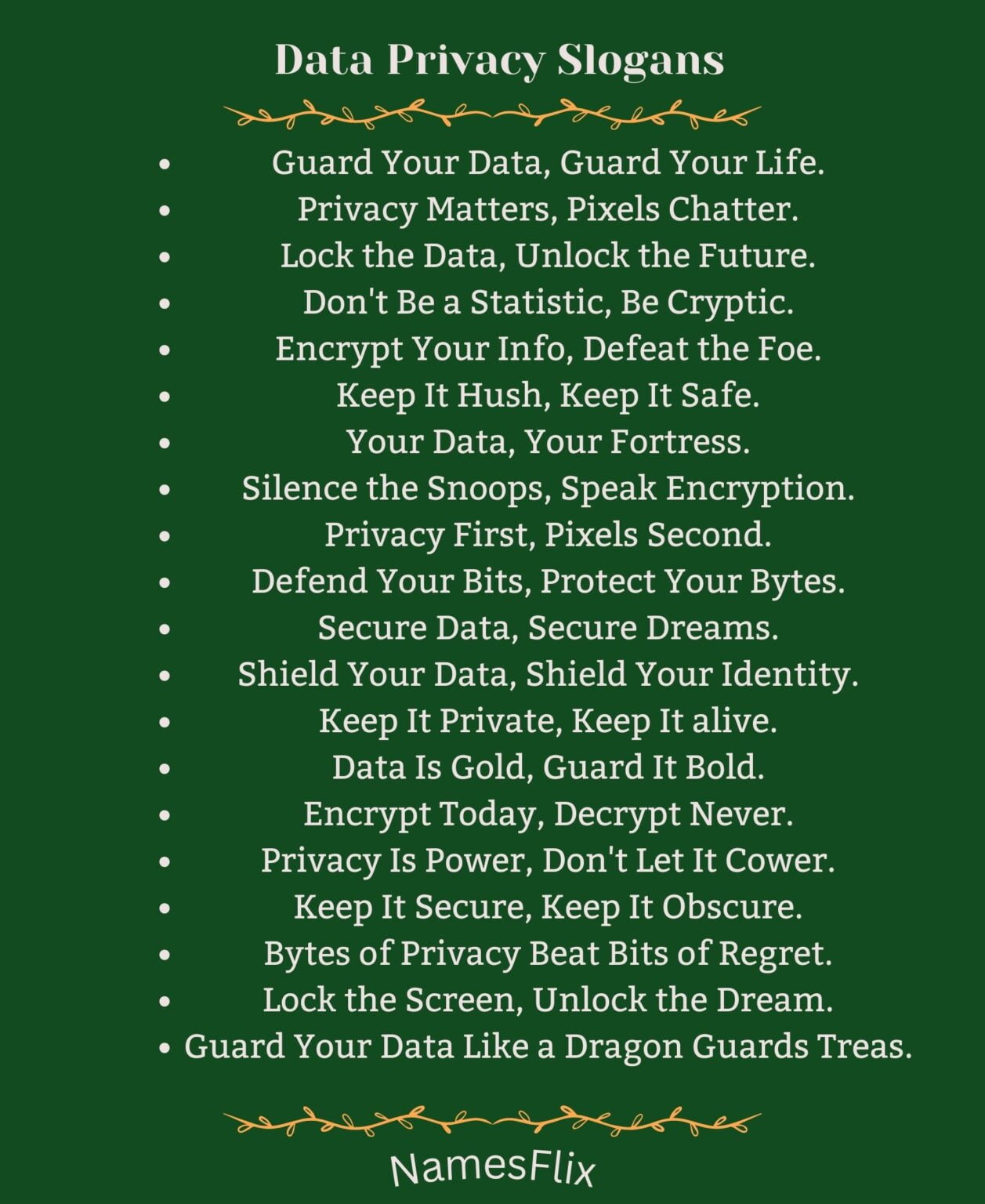 680+ Best Data Privacy Slogans, Sayings and Taglines Ideas