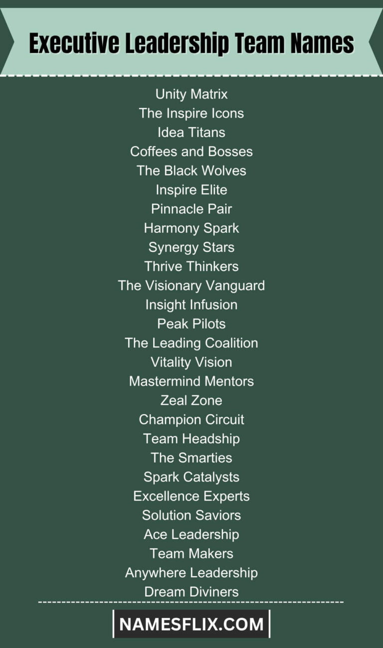1000+ Leadership Team Names Ideas That Drive Achievement