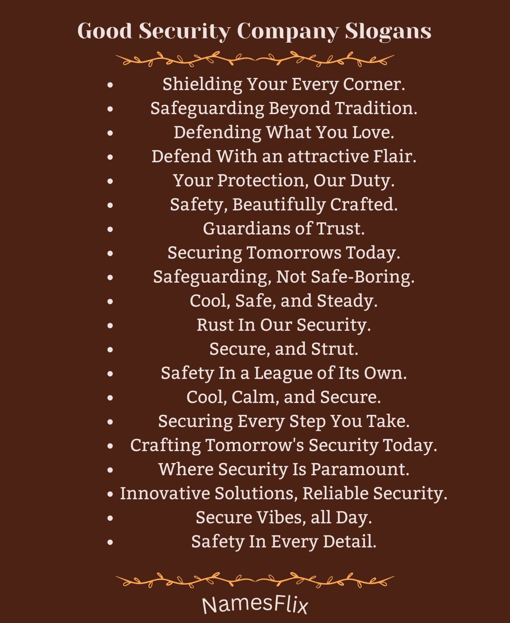 650+ Perfect Security Company Slogans, Sayings & Taglines