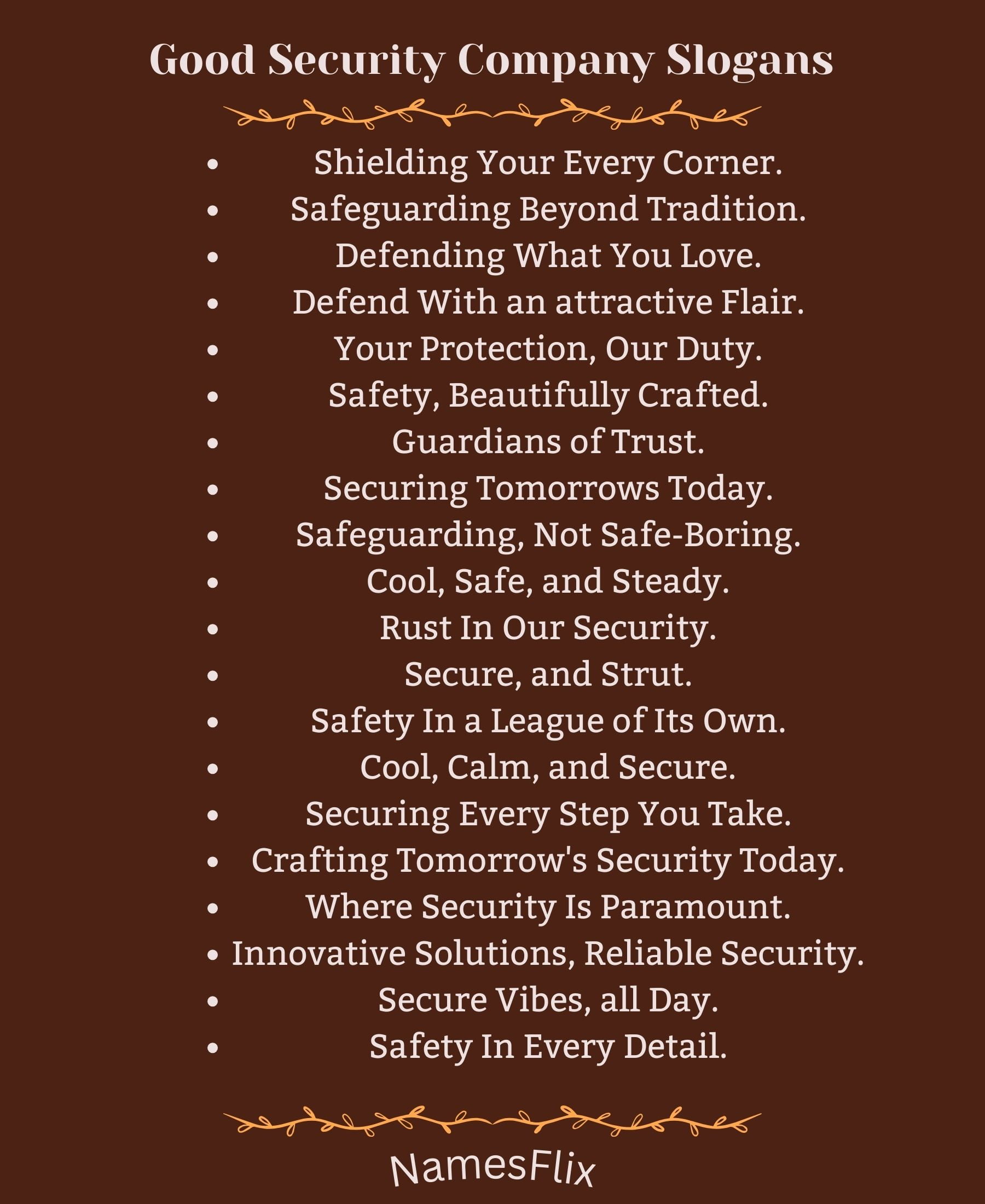 650+ Perfect Security Company Slogans, Sayings & Taglines