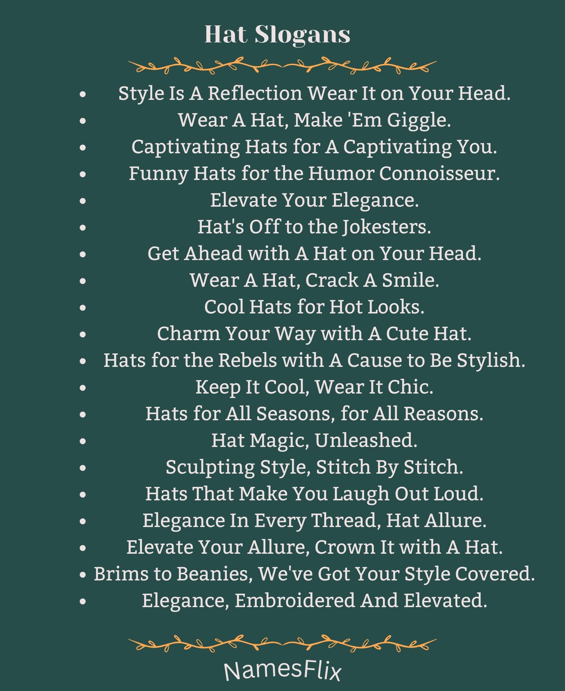 580+ Best Hat Slogans, Sayings And Taglines Ideas
