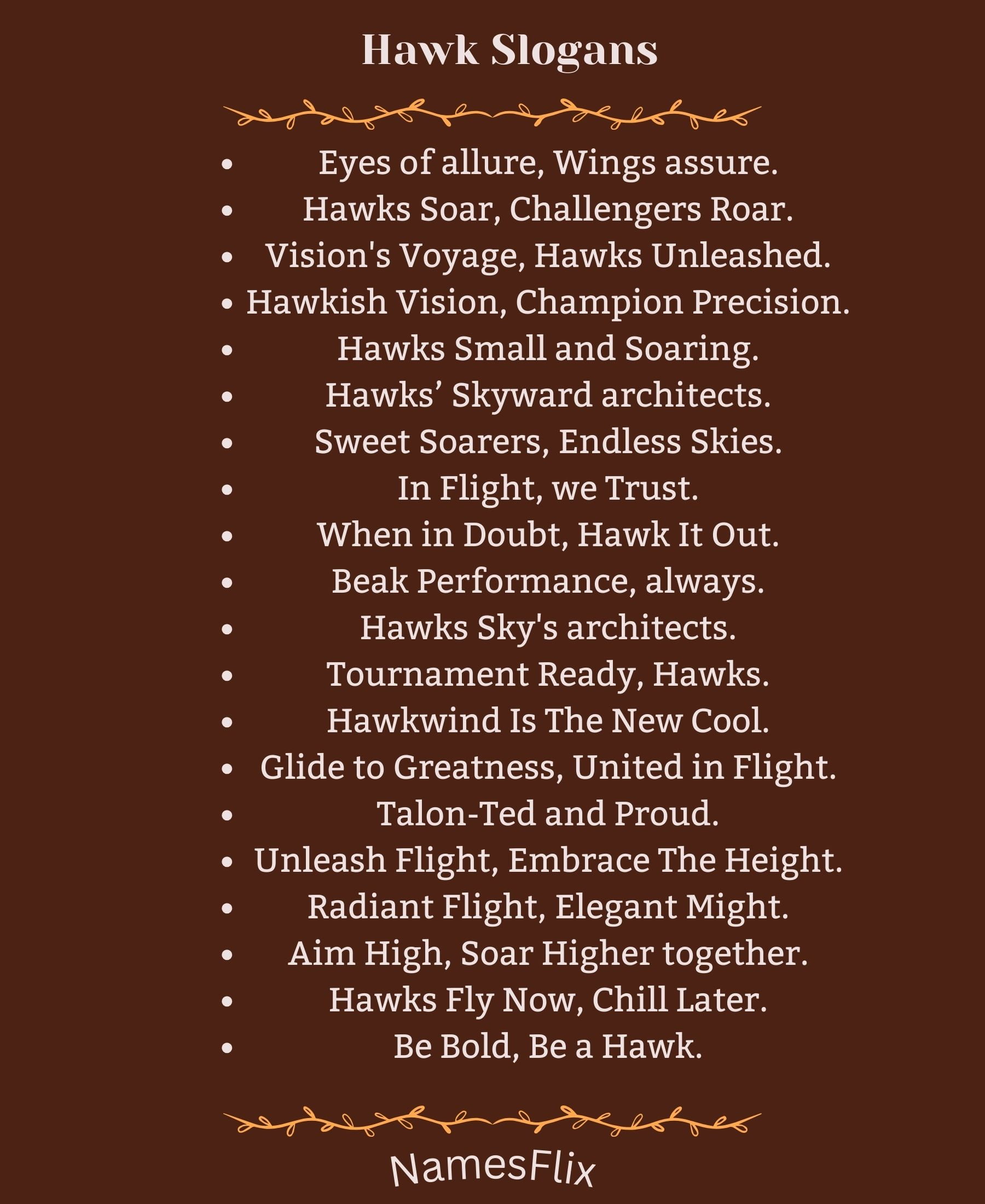 630+ Cool Hawk Slogans, Sayings And Taglines Ideas