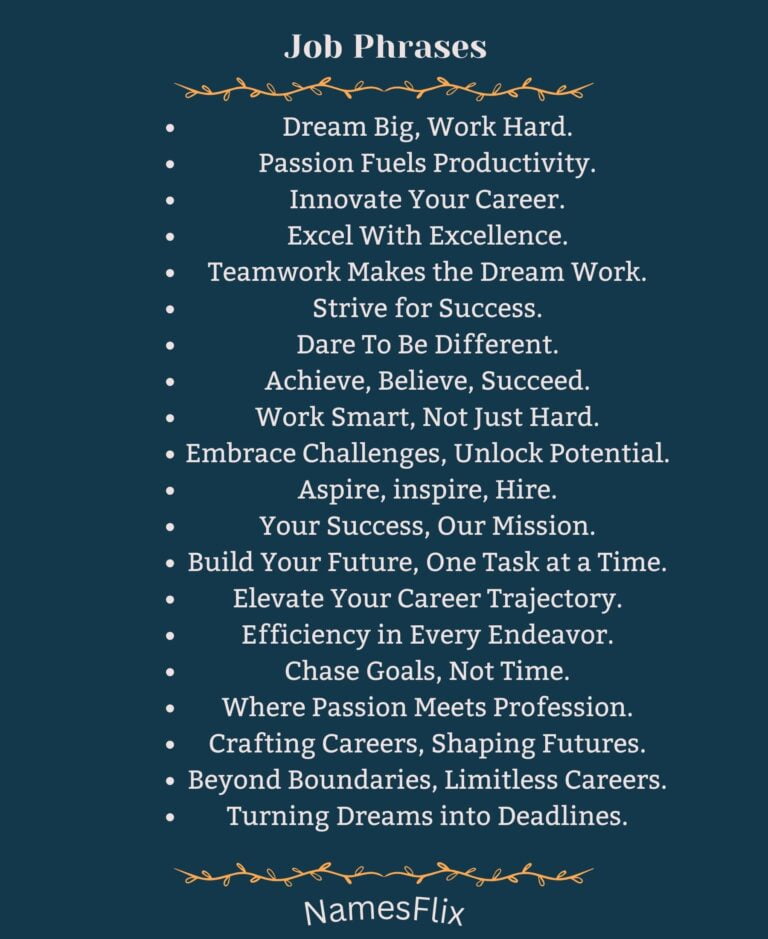 550+ Catchy Job Slogans, Sayings & Taglines Ideas