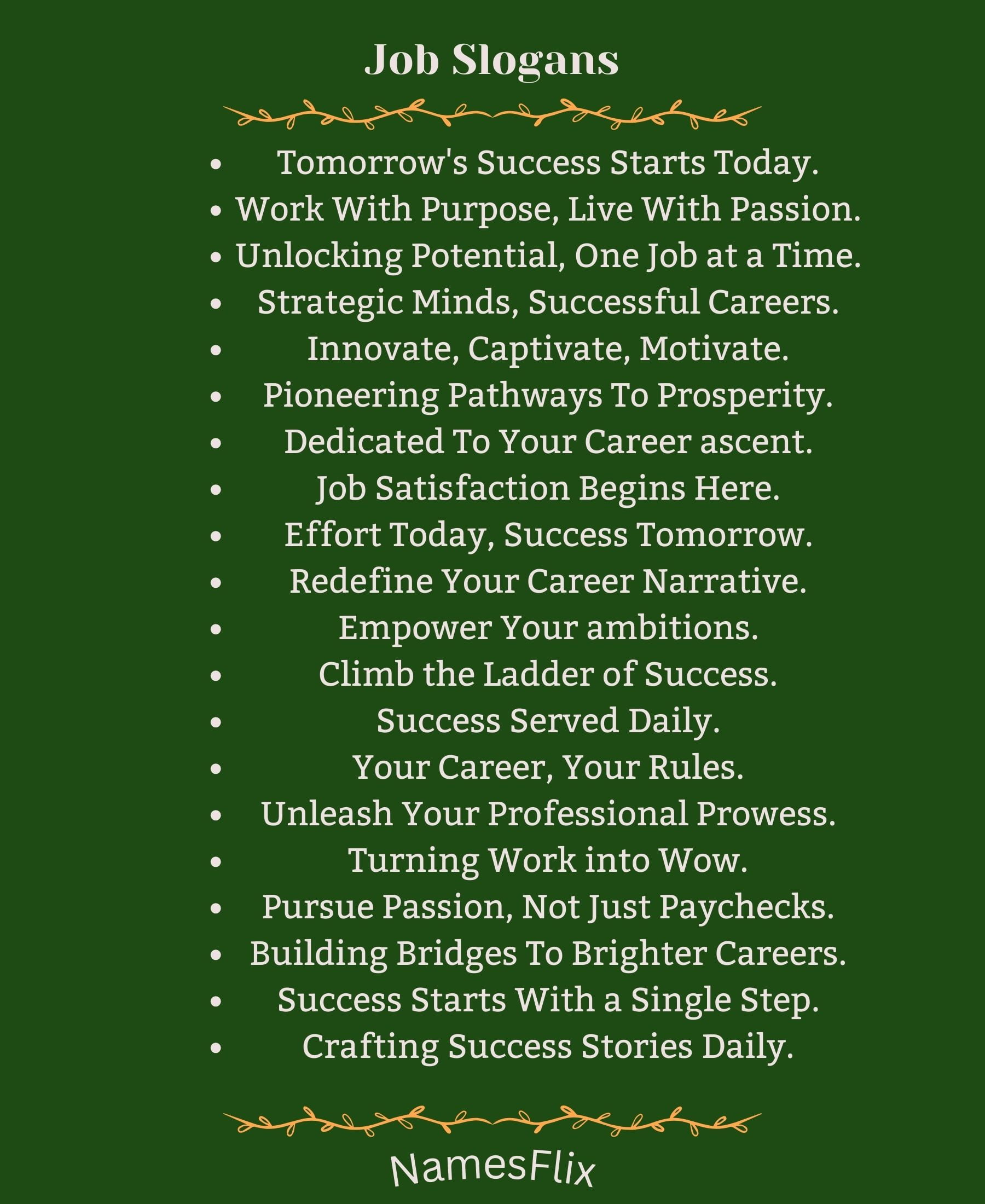 550+ Catchy Job Slogans, Sayings & Taglines Ideas