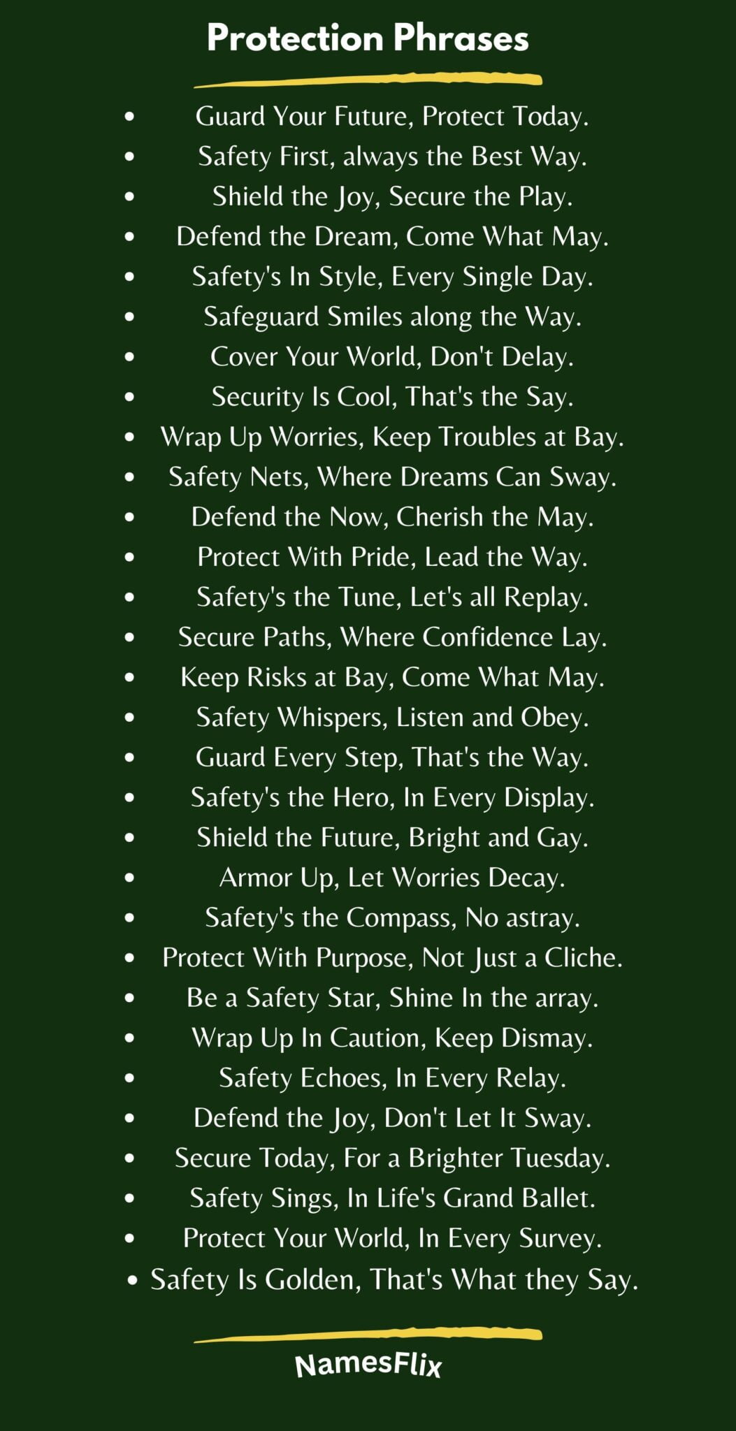 750+ Cool Protection Slogans, Sayings And Taglines