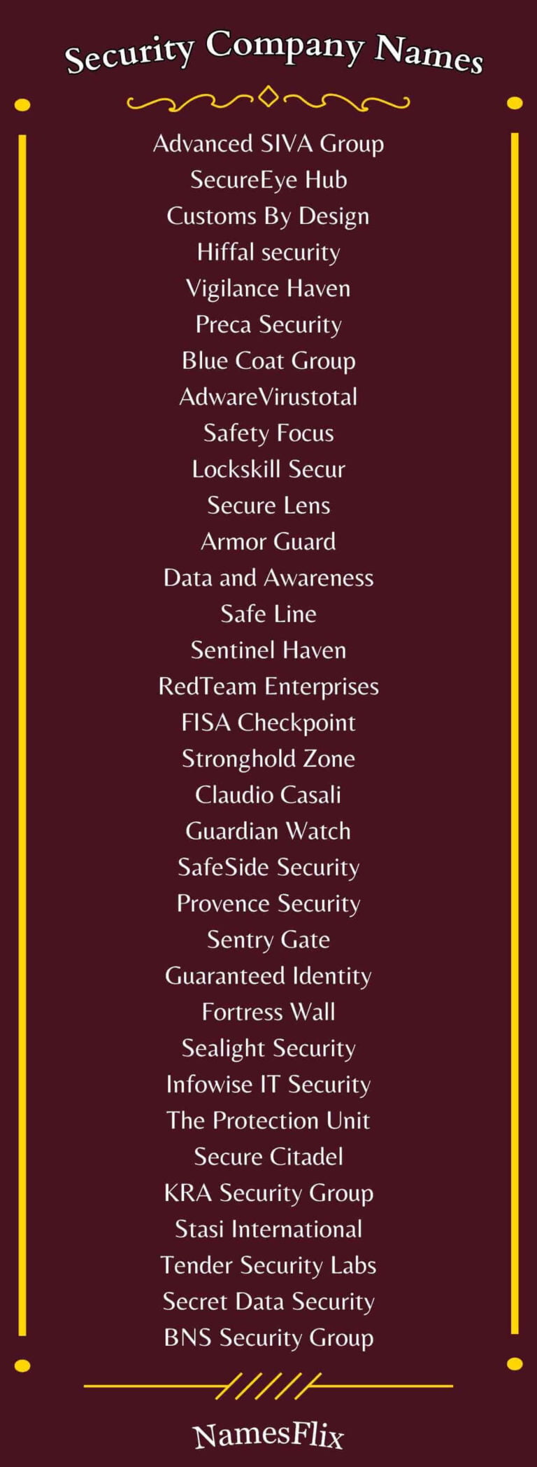 1200+ Security Company Names Ideas to Safeguard and Serve