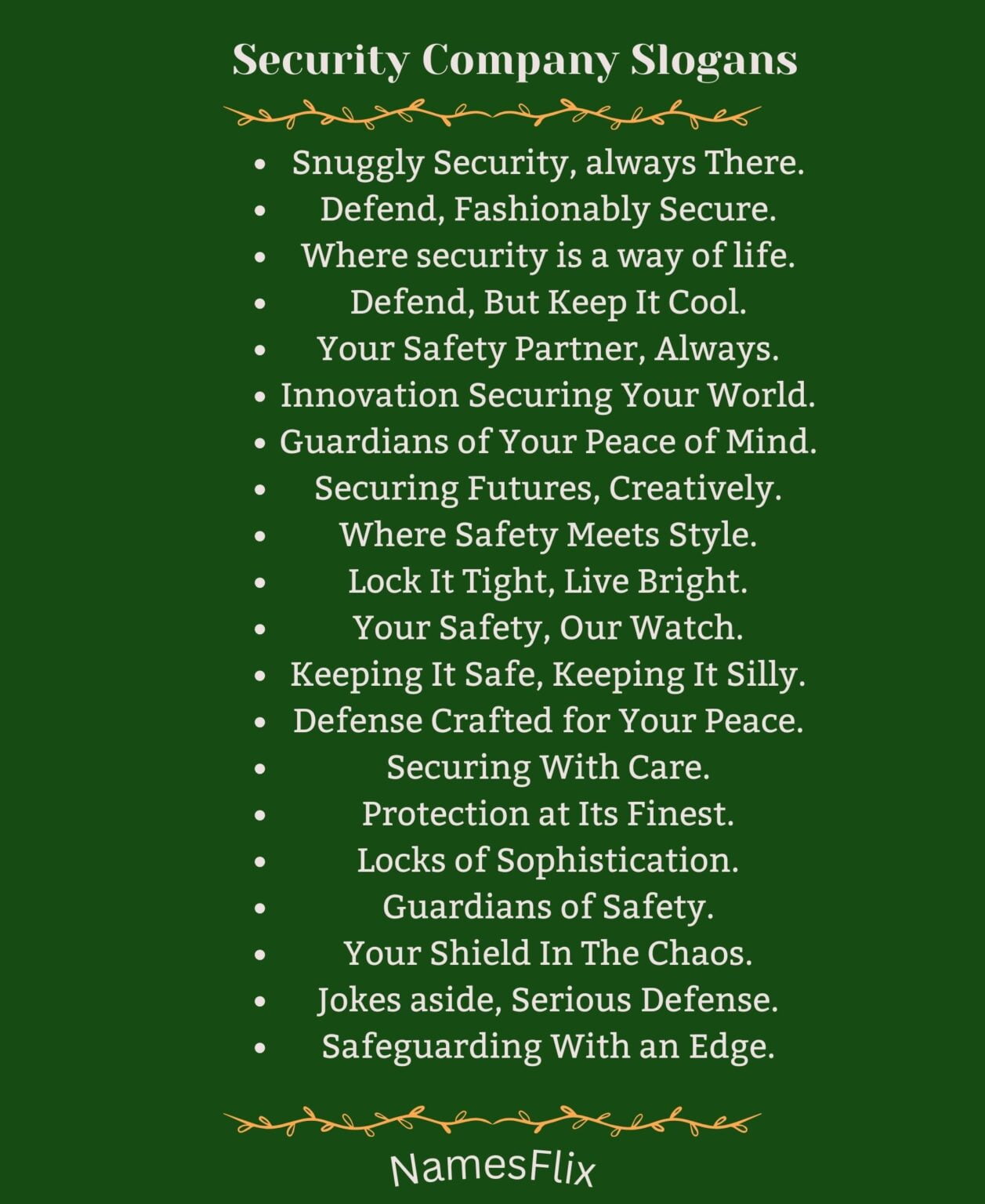 650+ Perfect Security Company Slogans, Sayings & Taglines