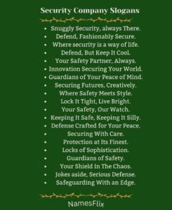 650+ Perfect Security Company Slogans, Sayings & Taglines