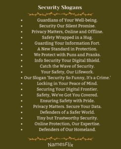 635+ Creative Security Slogans that Ensure Peace of Mind