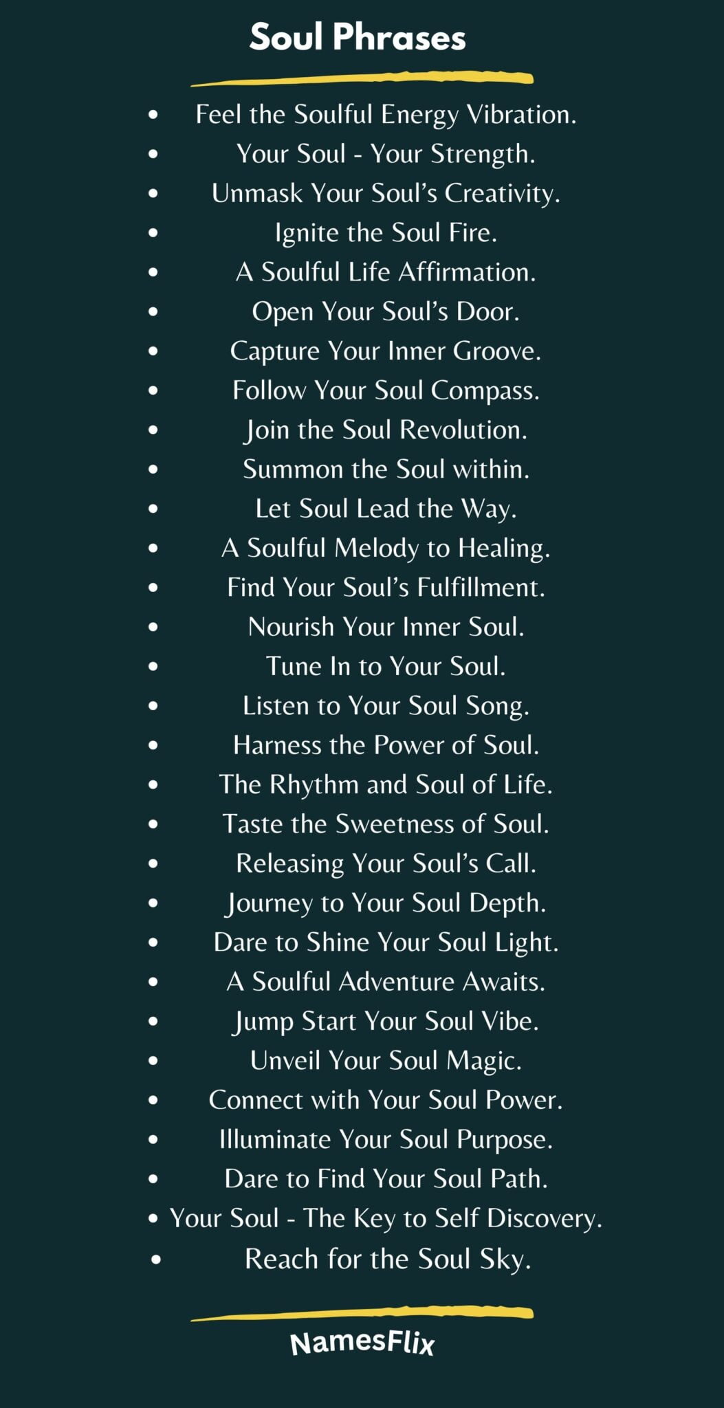 545+ Catchy Soul Slogans, Sayings and Taglines Ideas
