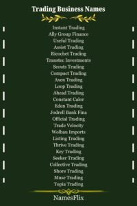 1300+ Trading Company Names Ideas for a Powerful Start