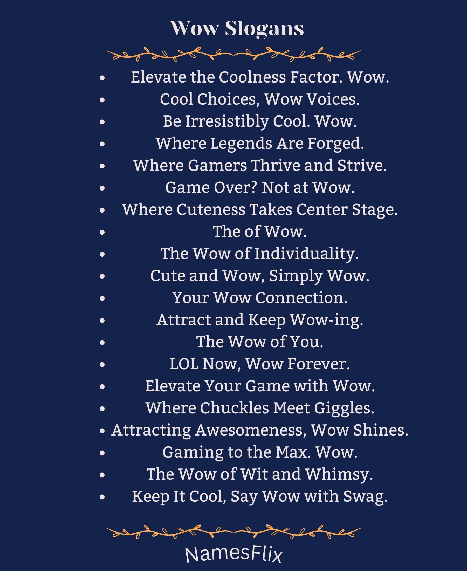 655+ Best Wow Slogans, Sayings & Taglines Suggestions