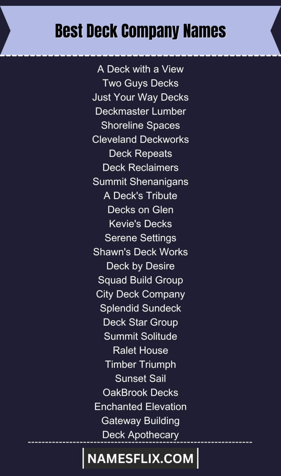 850+ Best Deck Company Names Ideas for Aspiring Builders
