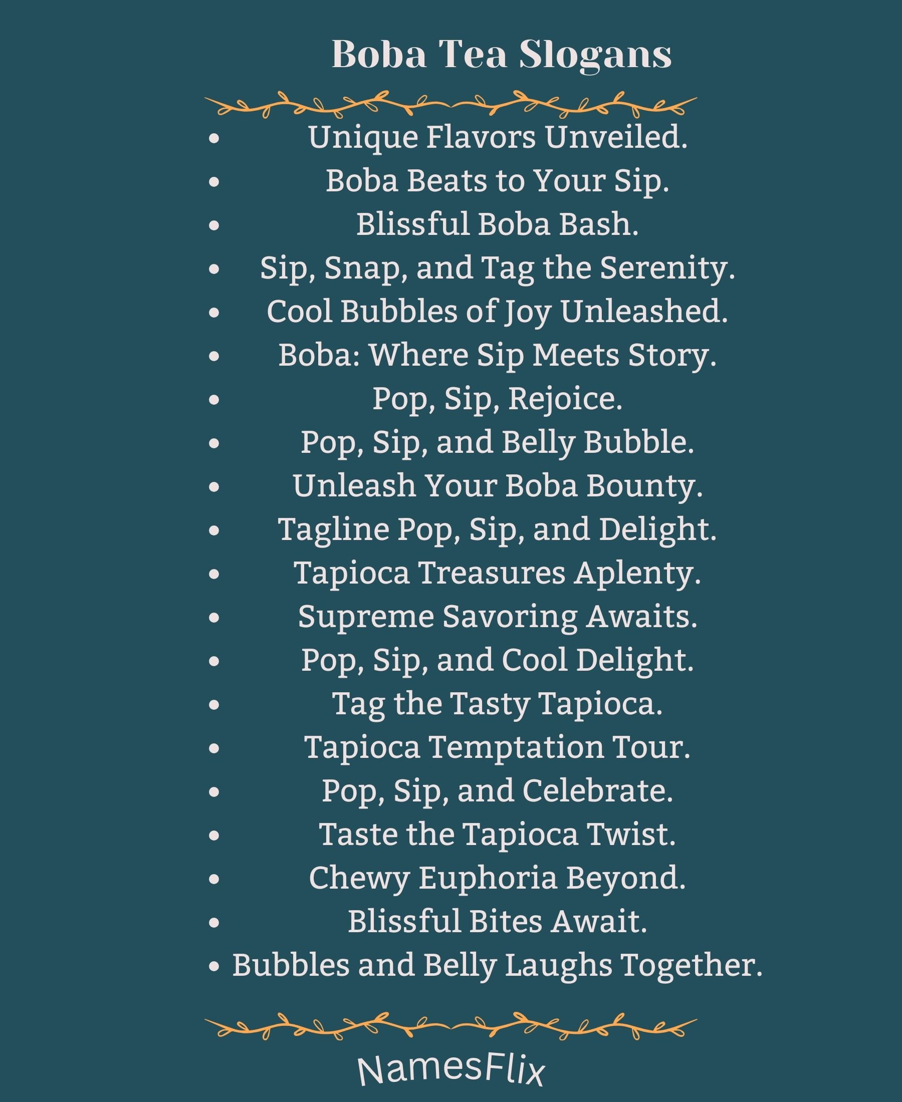 535+Catchy Boba Slogans, Sayings and Taglines Ideas