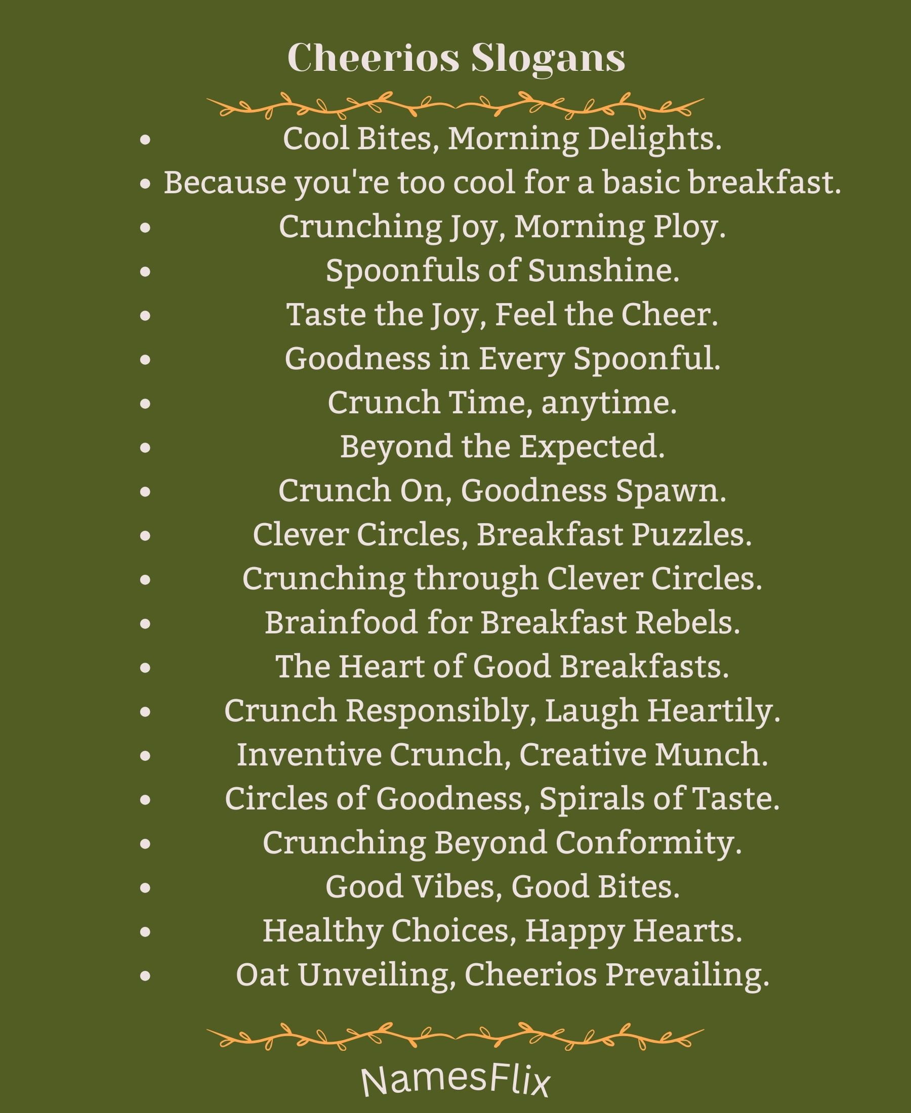 715+ Best Cheerios Slogans, Sayings And Taglines Ideas