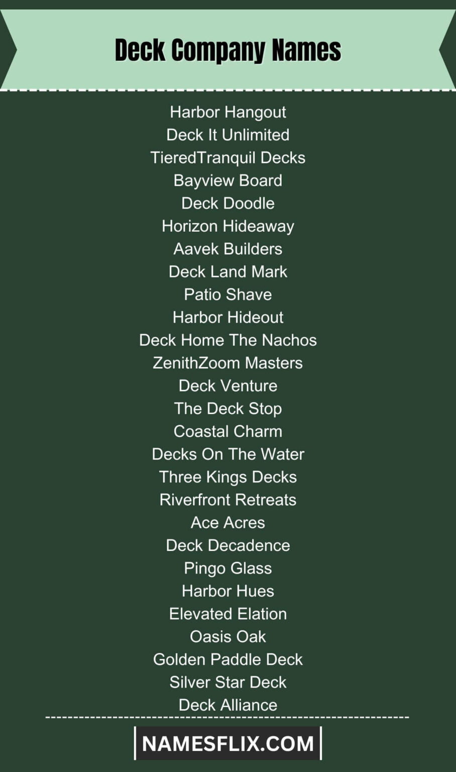 850+ Best Deck Company Names Ideas for Aspiring Builders