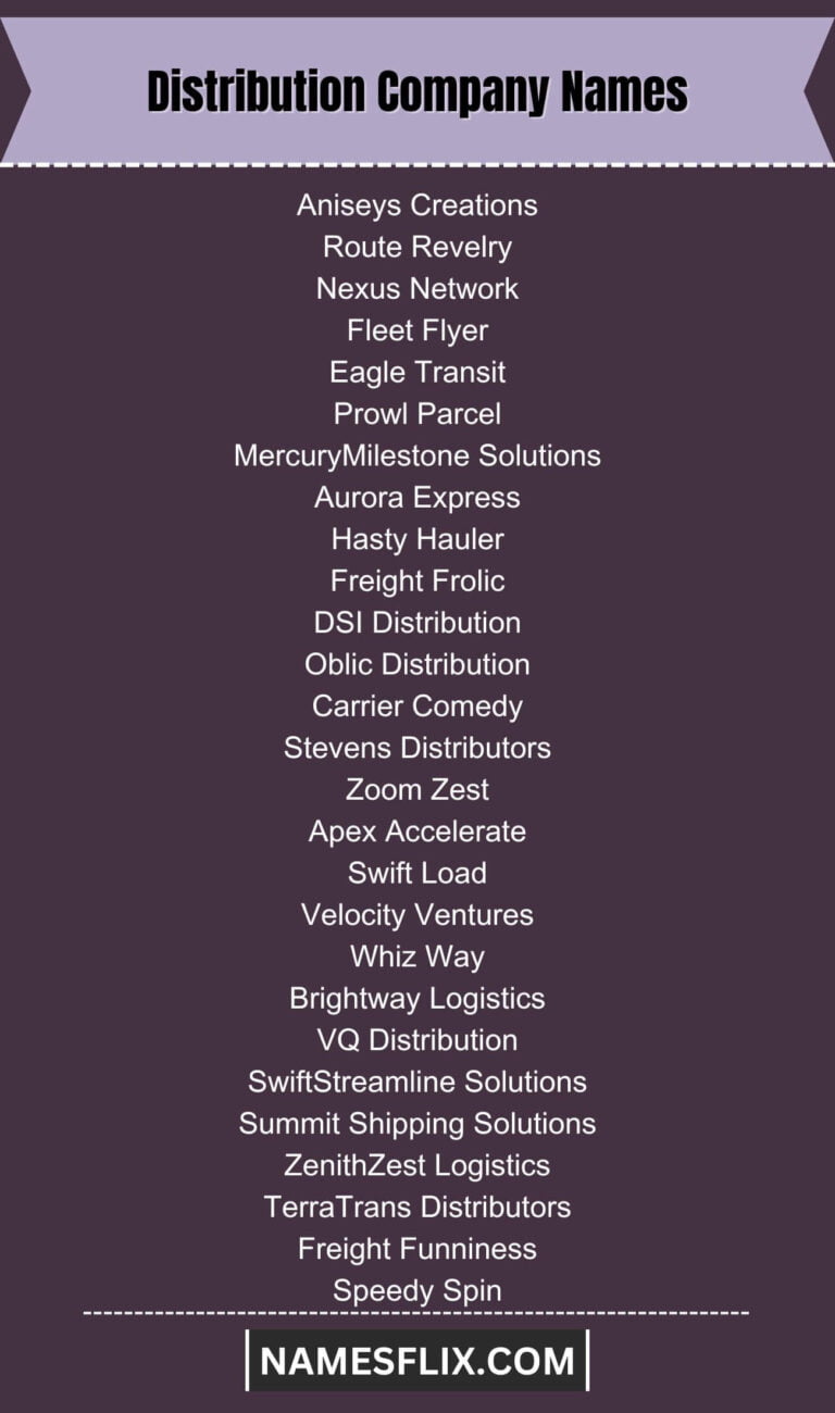 800+ Unique Distribution Business Names Ideas to Flourish
